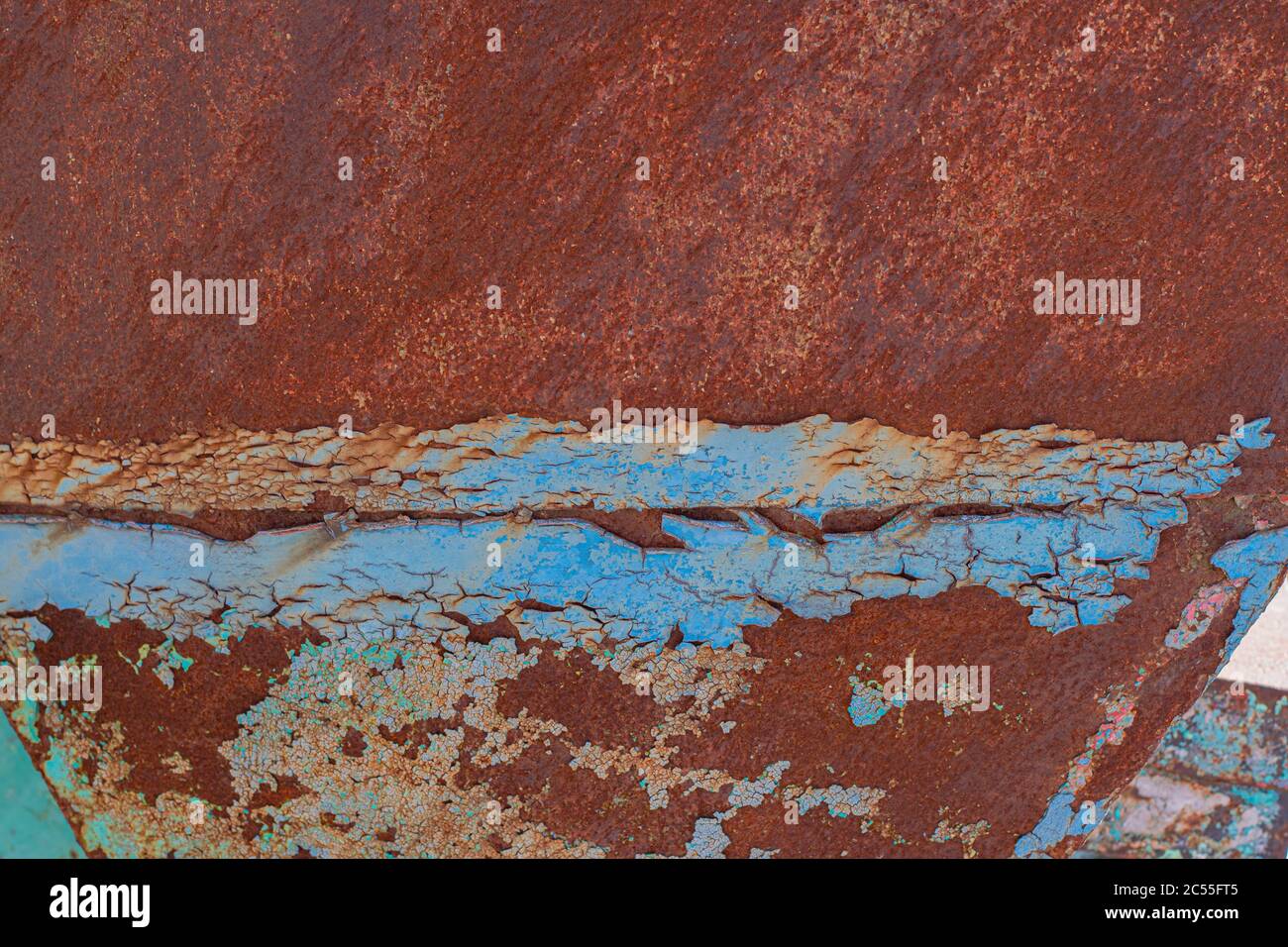 blue colored metal, old rusty metal plate and background Stock Photo ...