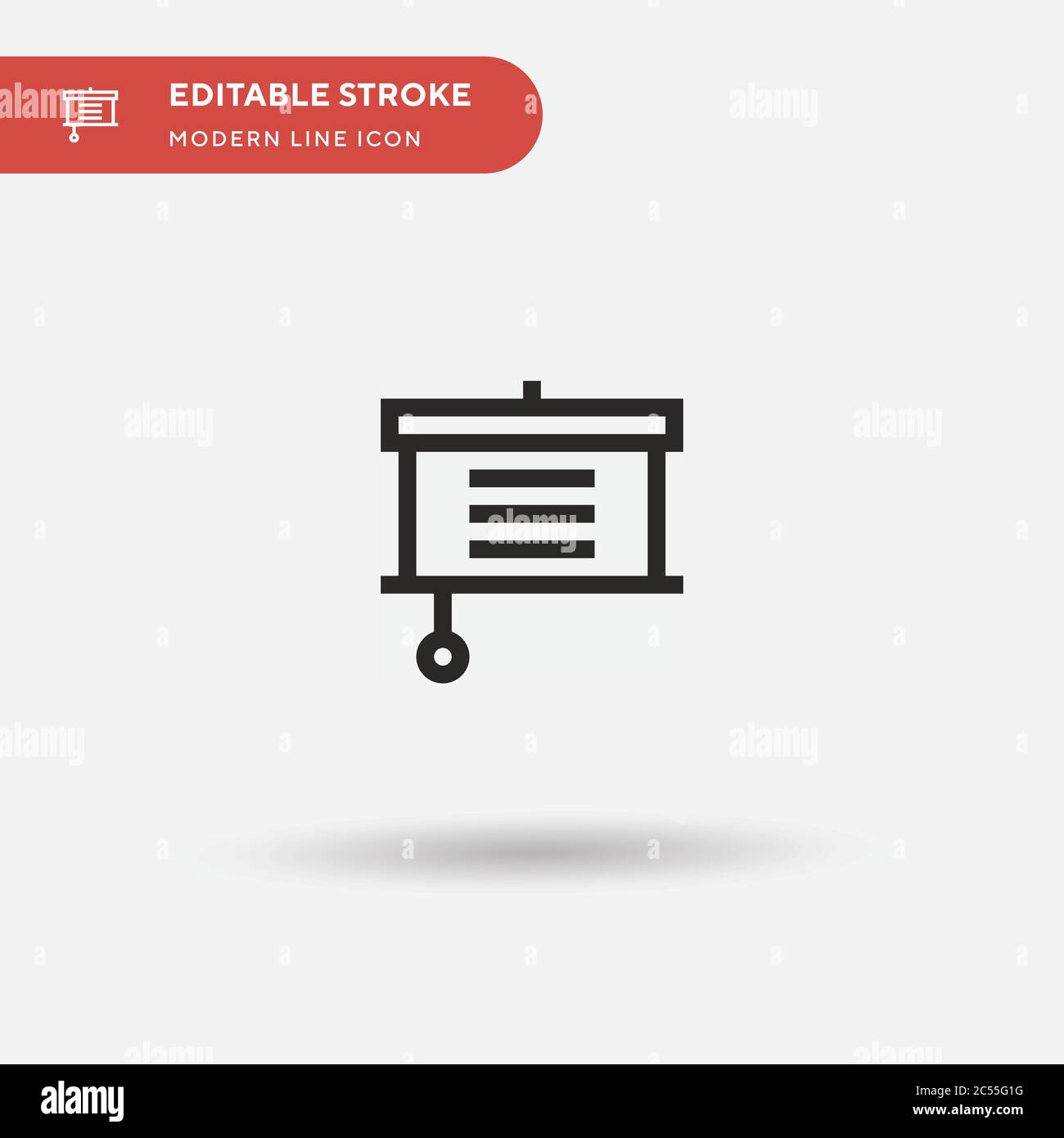 Projector Screen Simple vector icon. Illustration symbol design ...