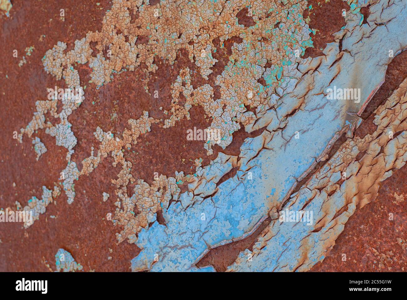 blue colored metal, old rusty metal plate and background Stock Photo ...