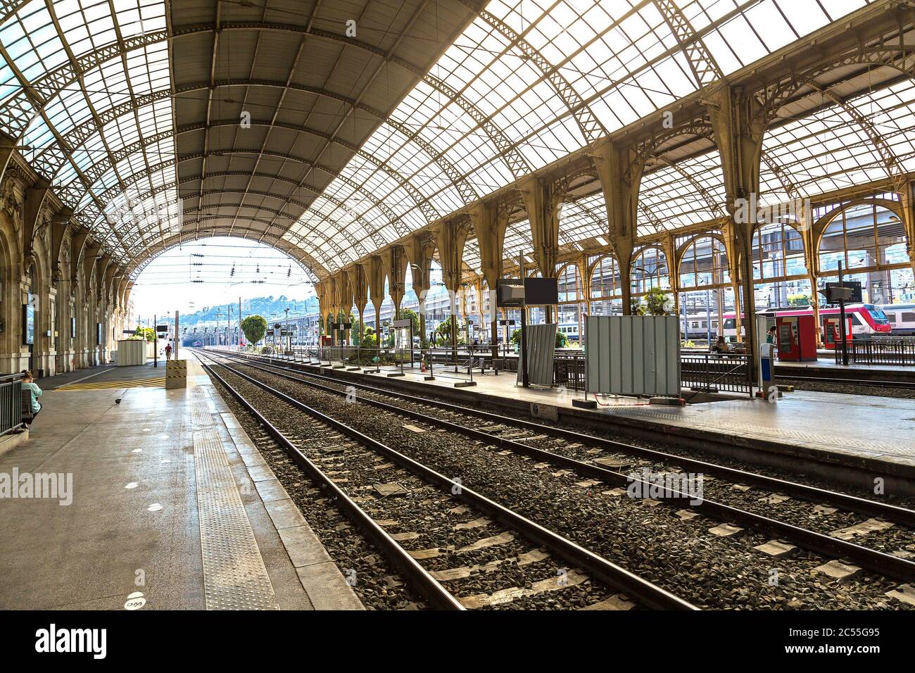 Train station in Nice in a beautiful summer day, France Stock Photo - Alamy