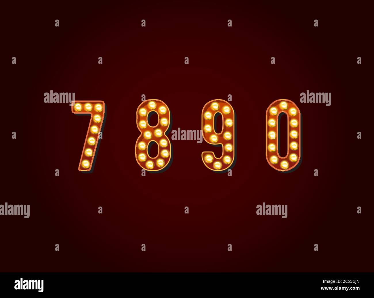 Broadway signs style light bulb vector hi-res stock photography and ...