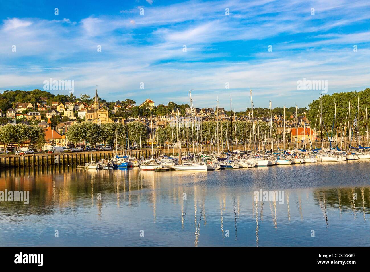 Trouville and Touques river in a beautiful summer day, France Stock ...