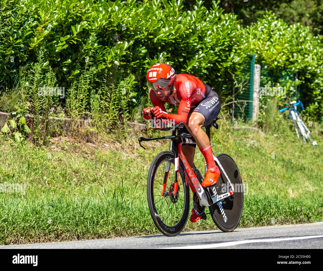 Bosdarros, France - July 19, 2019: The Australian cyclist Michael ...