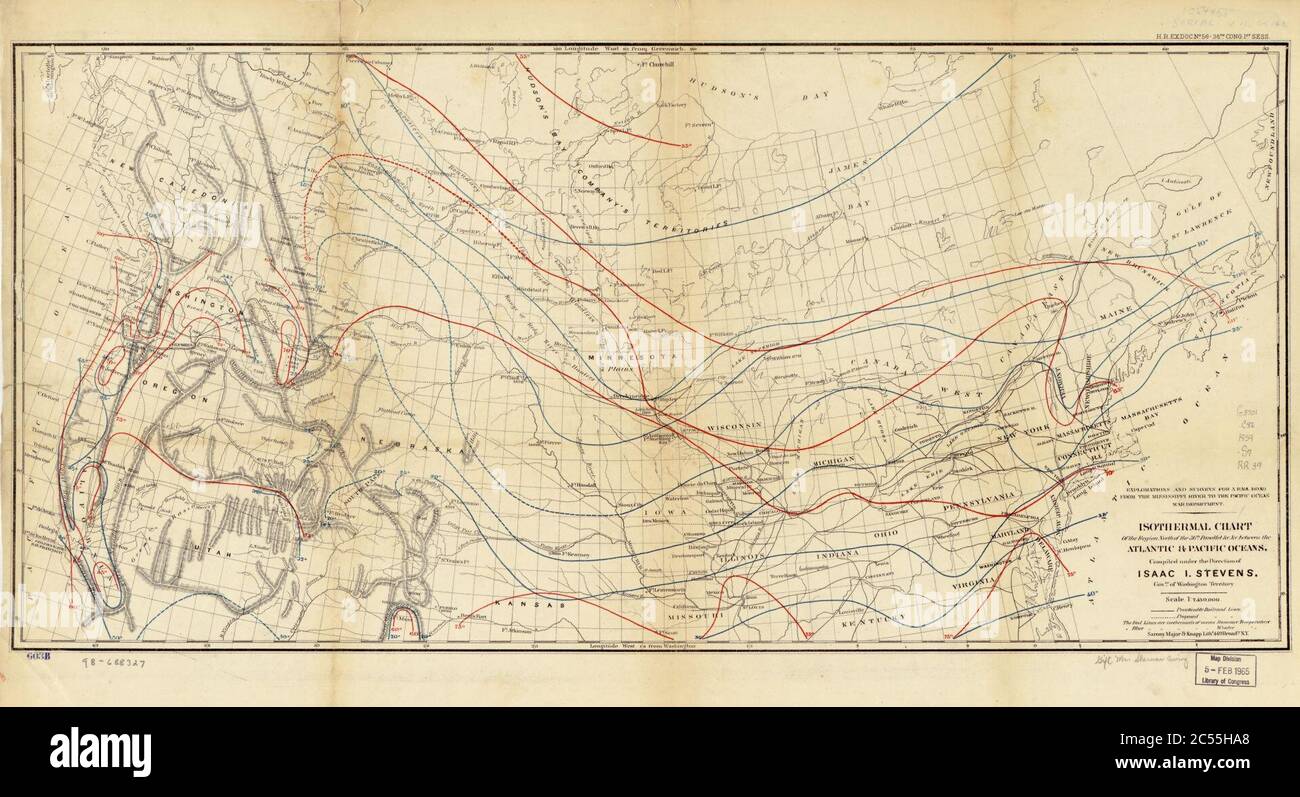 Isothermal chart of the region north of the 36th Parallel etc. etc ...