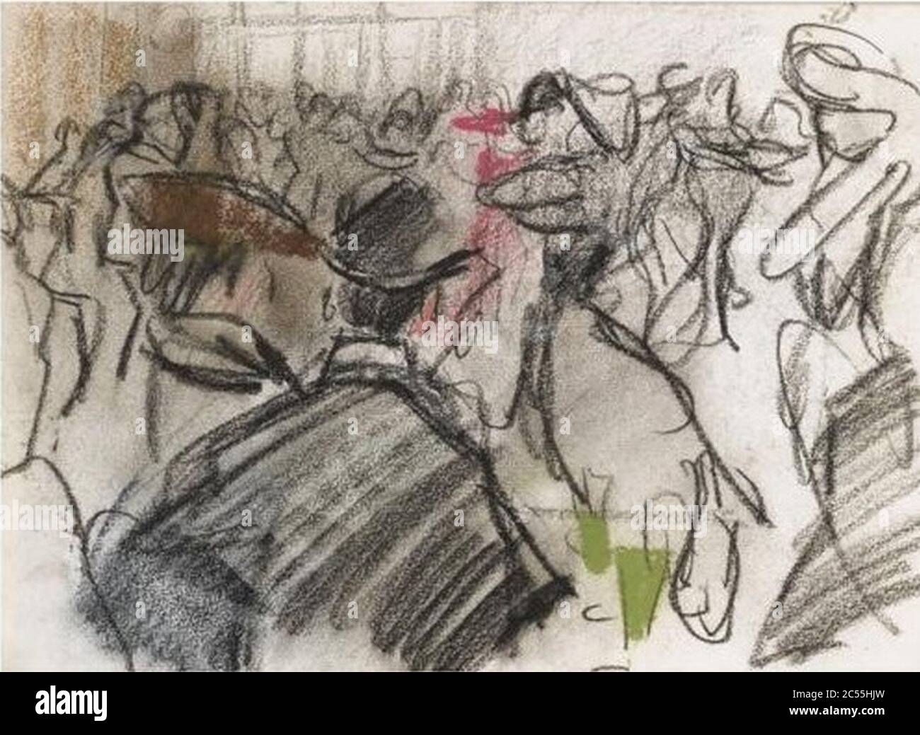 Moulin de la galette historic sketch paris hi-res stock photography and ...