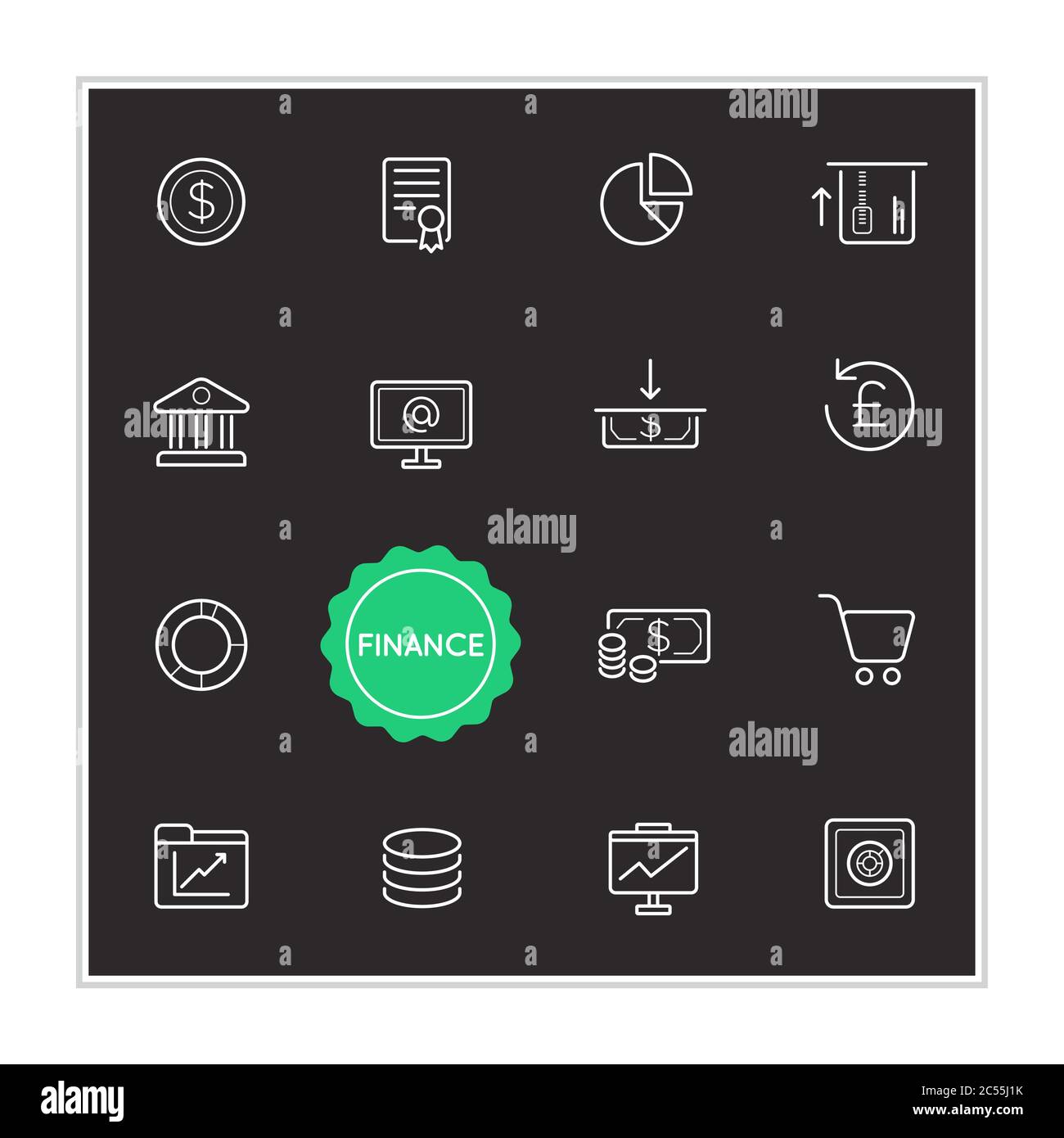 Set of Finance Money Vector Illustration Elements can be used as Logo ...