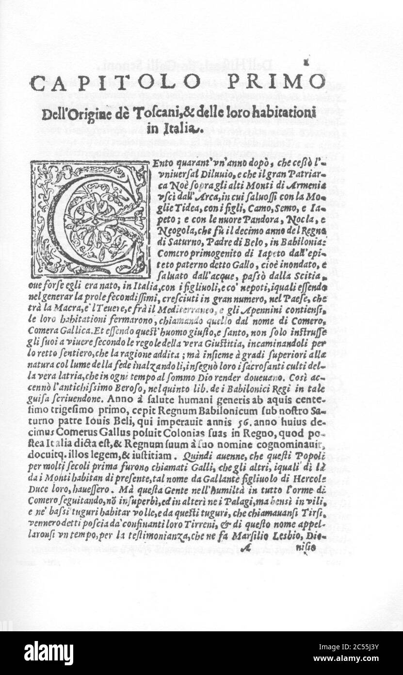 Istorie dello Stato di Urbino - Libro Primo - 001 Stock Photo - Alamy