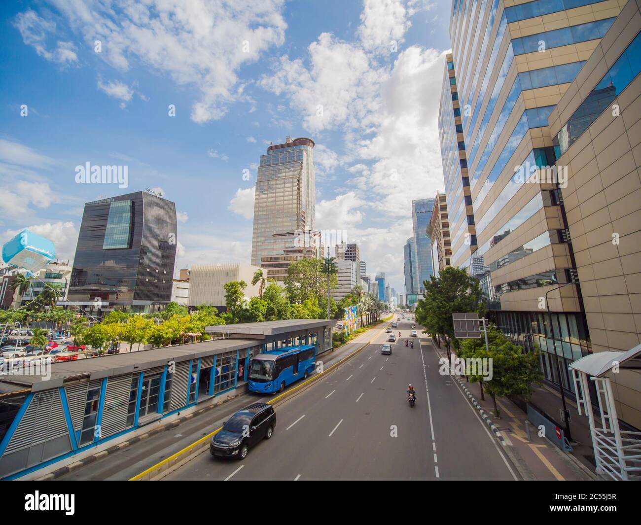 Day road traffic in the city of Jakarta. Indonesia Stock Photo - Alamy