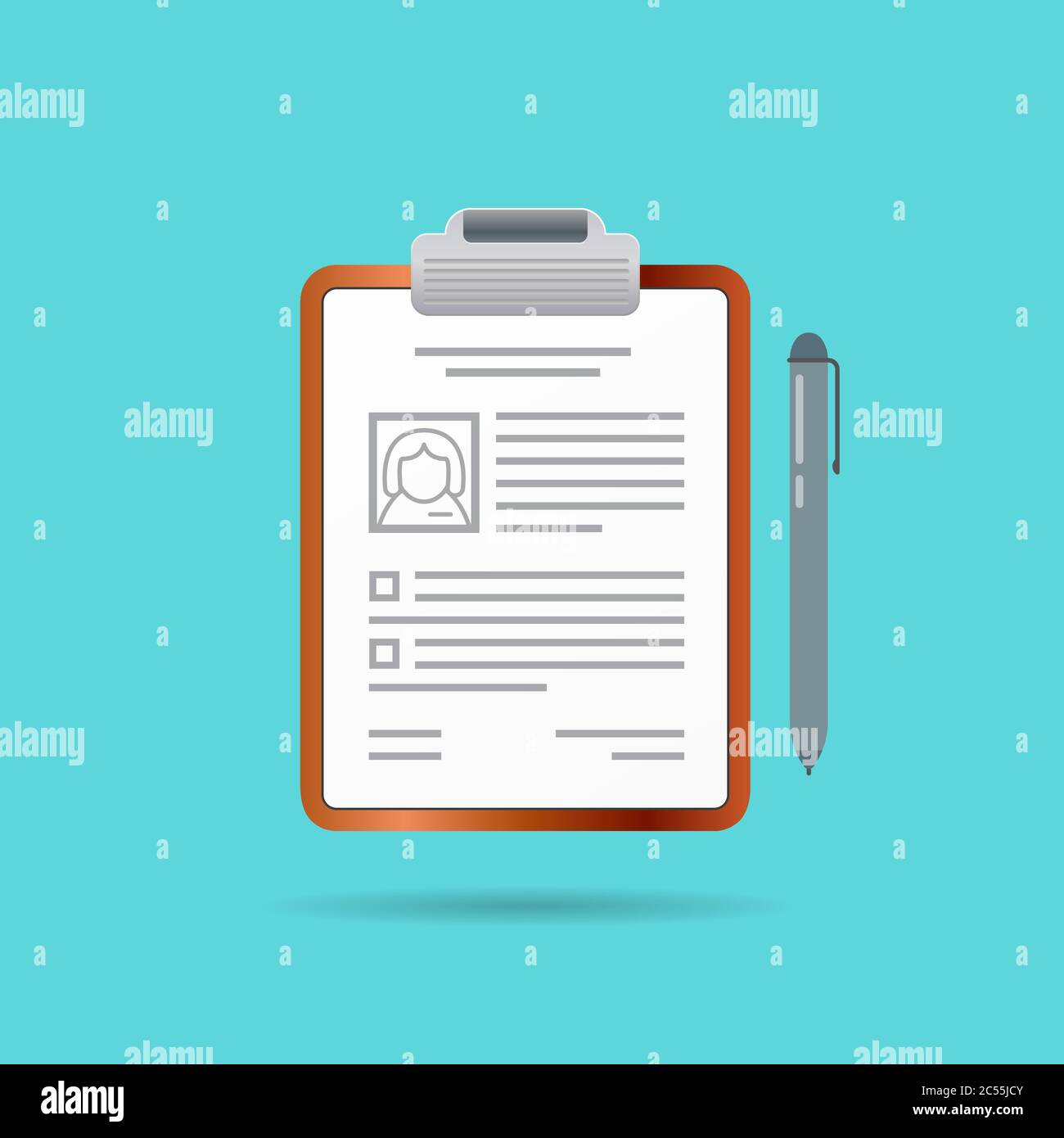 Curriculum Vitae Recruitment Candidate Job Position Vector Illustration ...