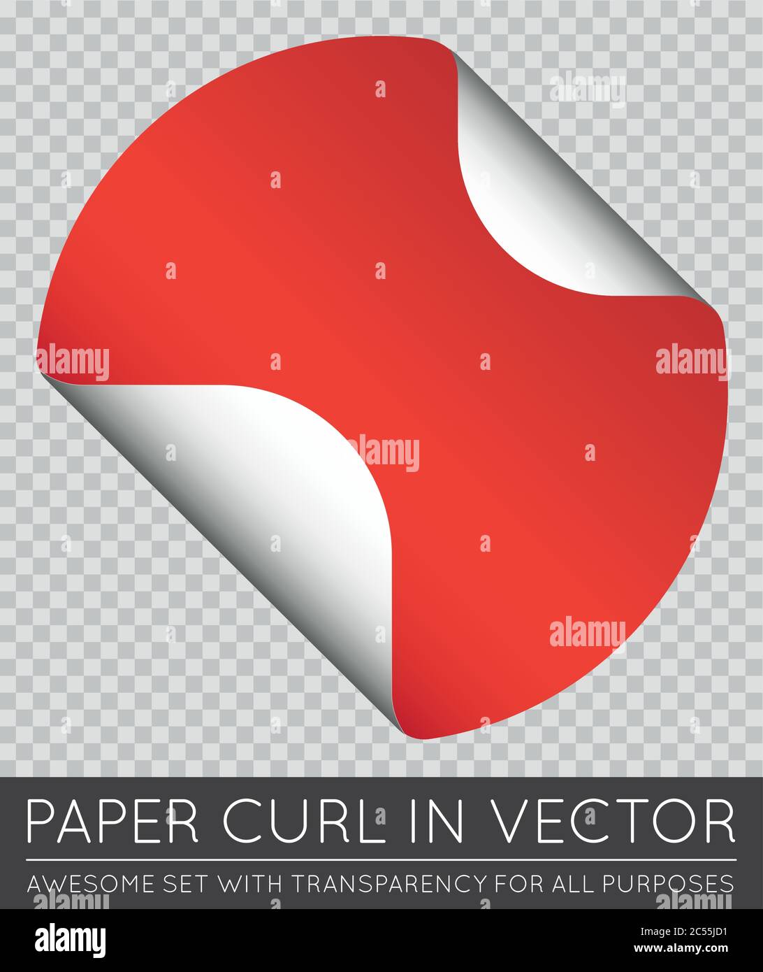 Vector Sticker with Paper Curl with Shadow Isolated Stock Vector Image ...