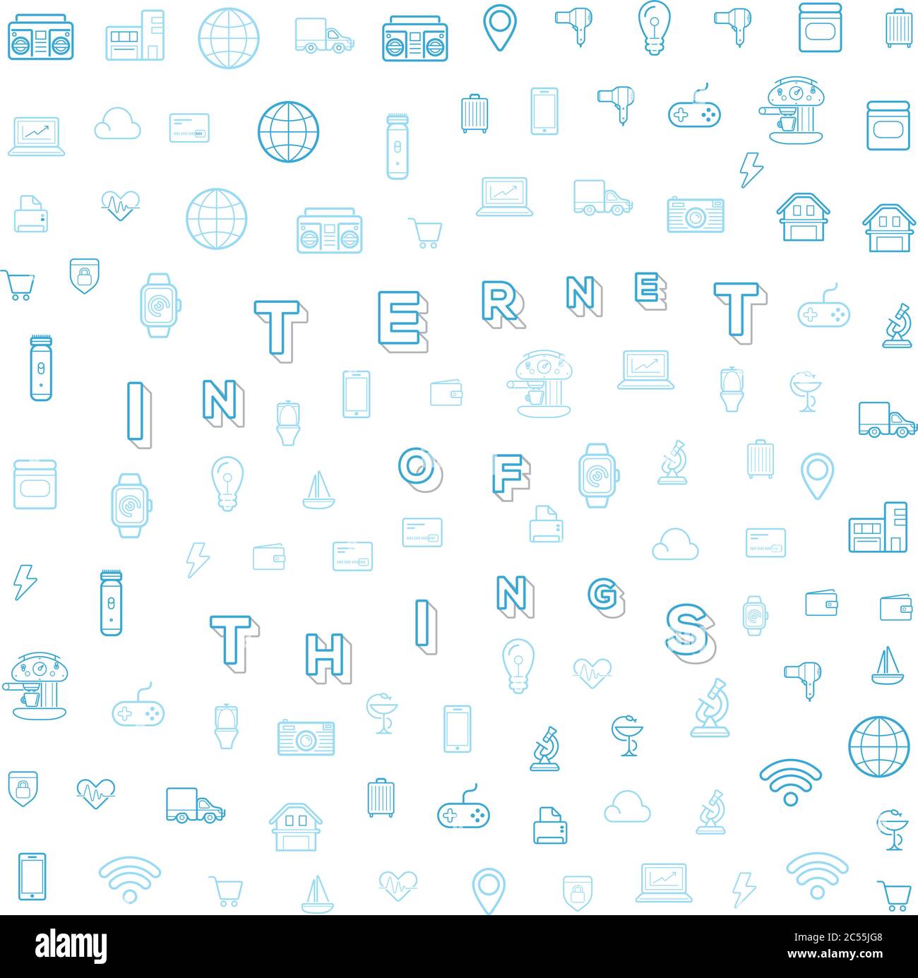 IOT Internet of Things Smart Home Vector Quality Design with Icons ...