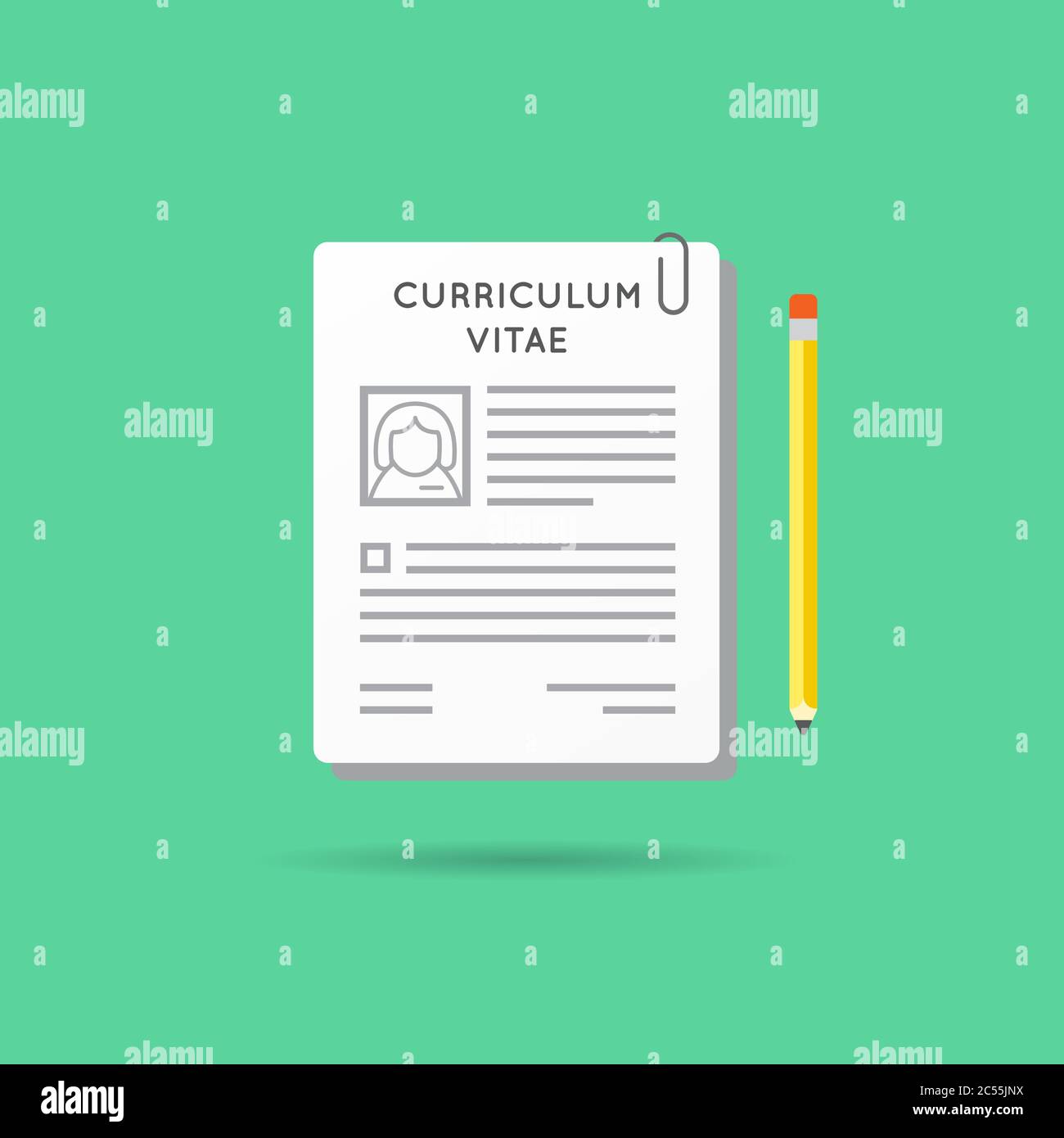 Curriculum Vitae Recruitment Candidate Job Position Vector Illustration ...