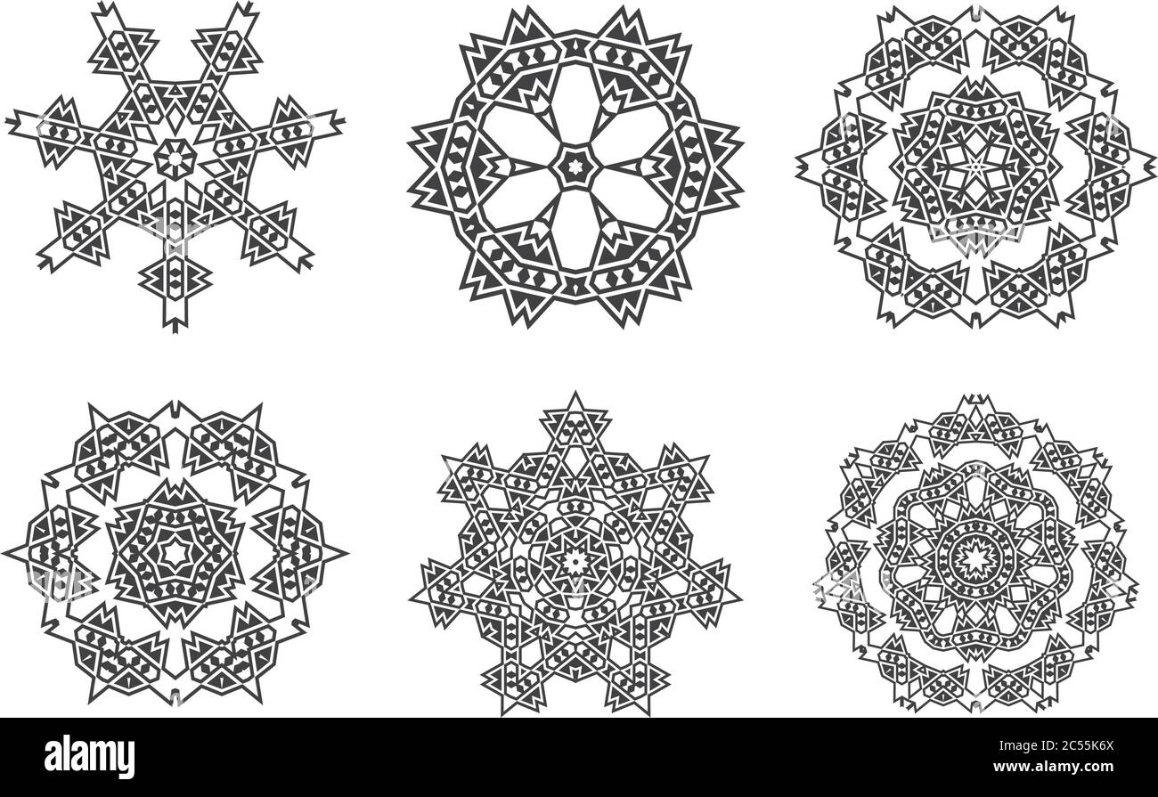 Pattern visionary flower Cut Out Stock Images & Pictures - Alamy