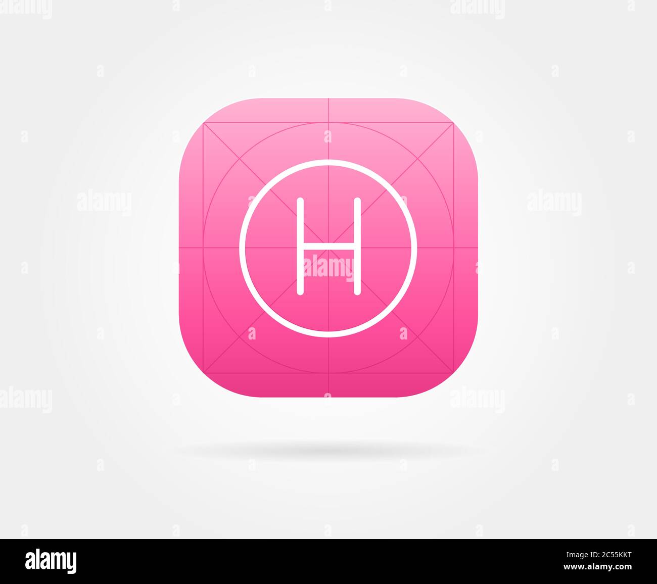 App Icon Template with Guidelines. Vector Fresh Colour Stock Vector ...