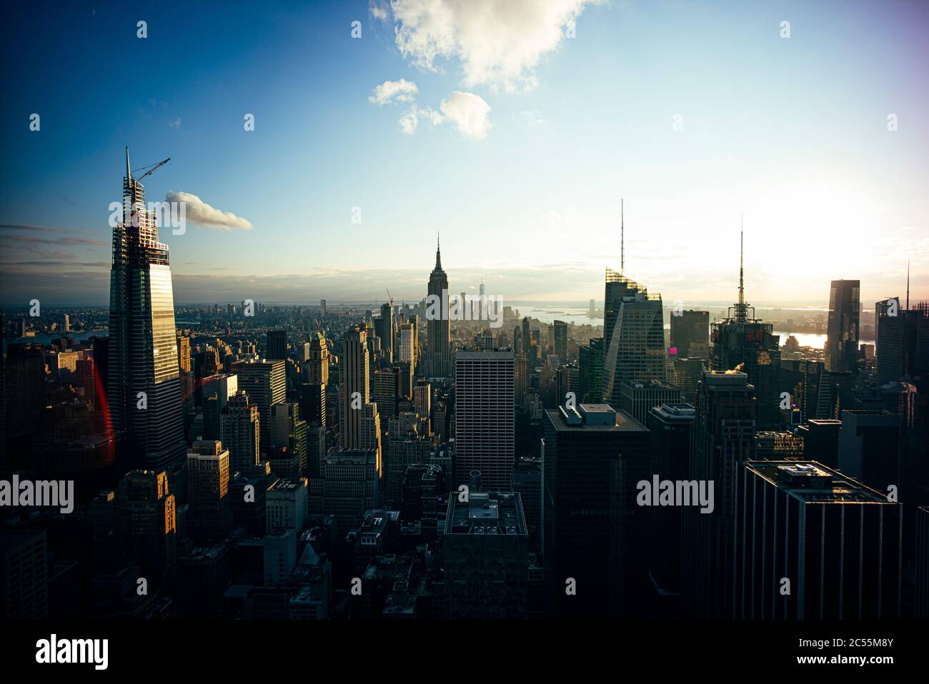 New York buildings at sunset, United States Stock Photo - Alamy