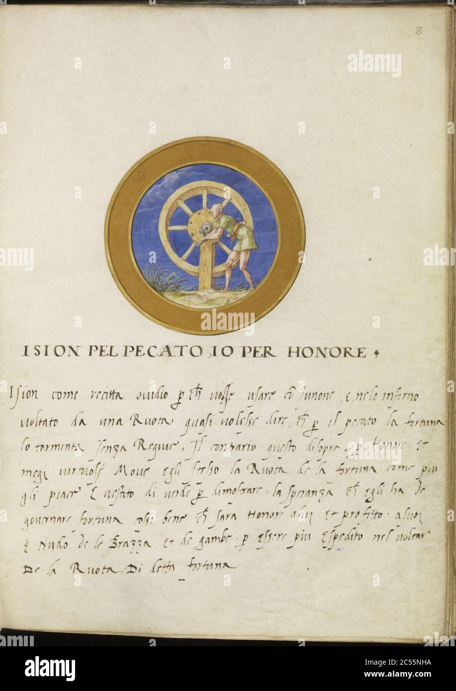 Italian - Leaf from Emblem Book Stock Photo - Alamy