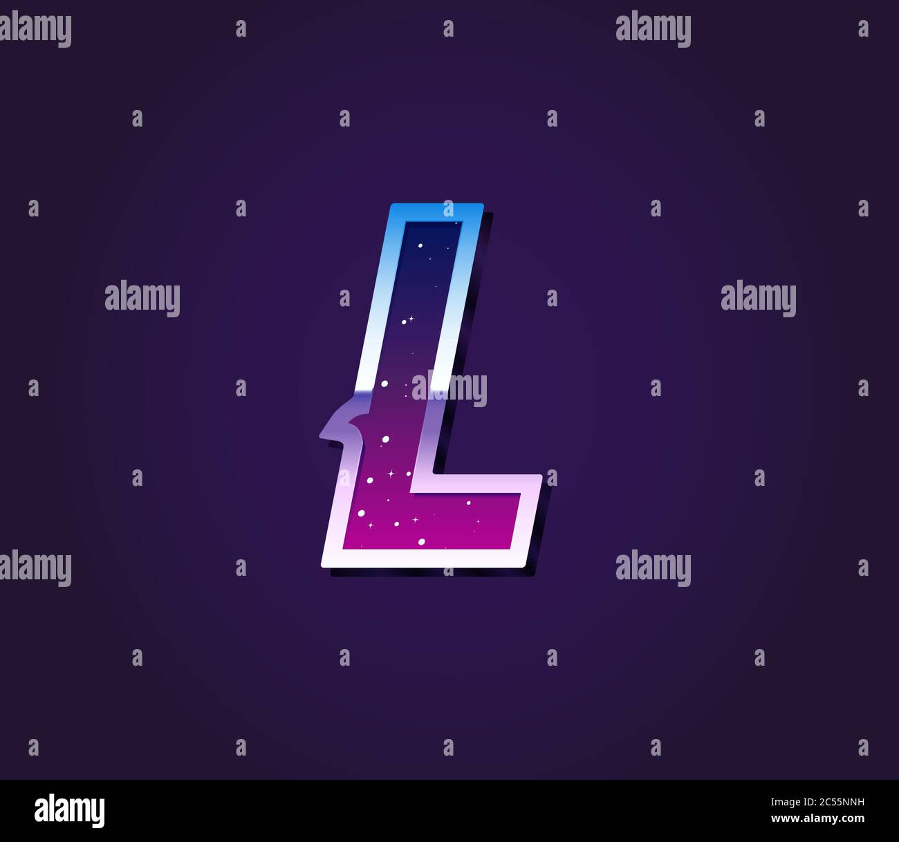 80s Style Retro Sci-Fi Universe Font Vector Stock Vector Image & Art ...