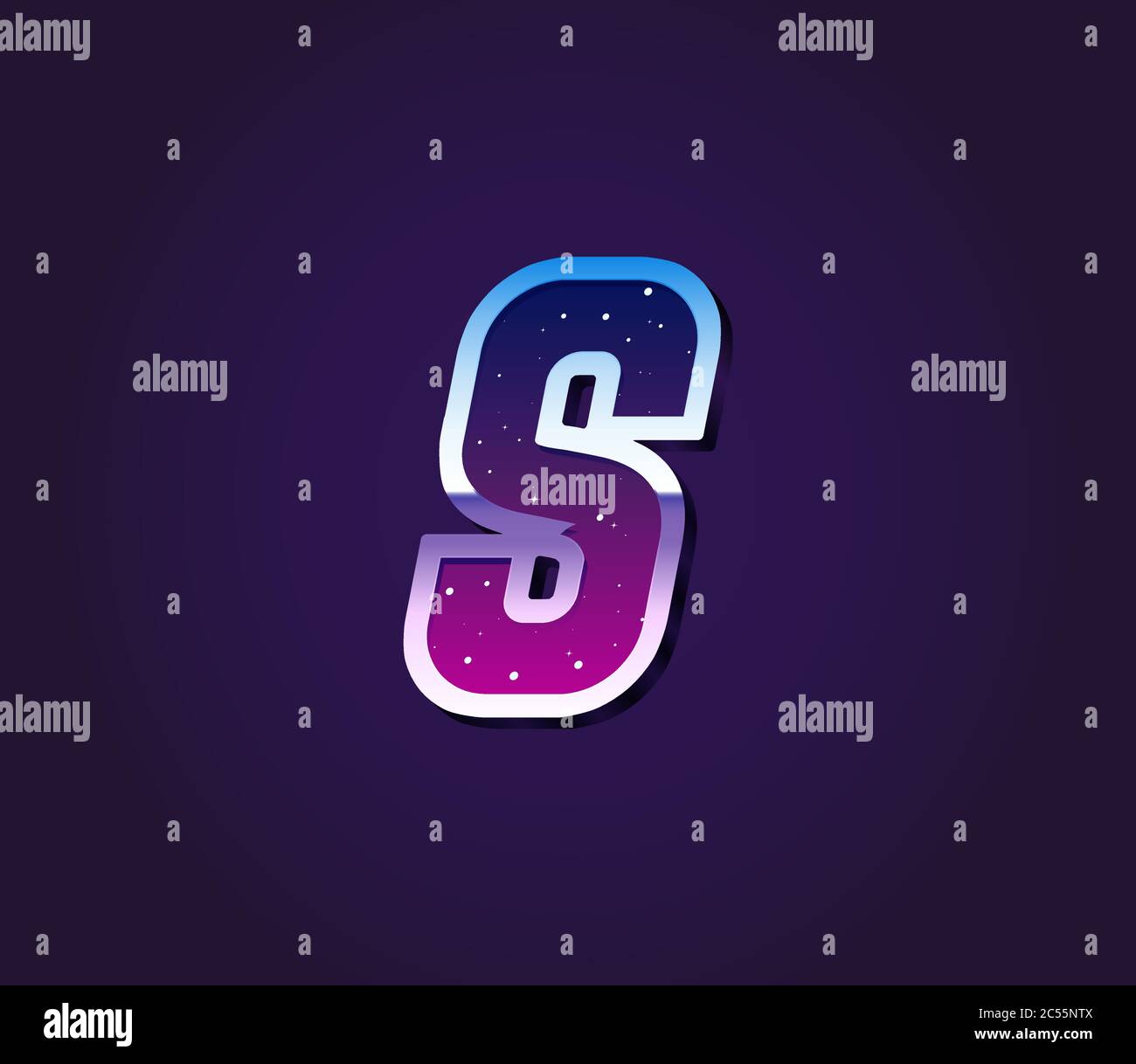 80s Style Retro Sci-Fi Universe Font Vector Stock Vector Image & Art ...