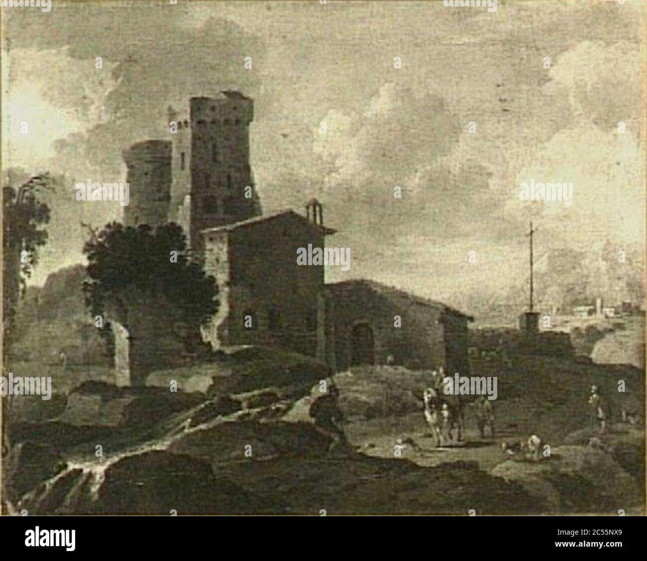 Italian Landscape with the Ruins of a Castle Northern Netherlandish ...