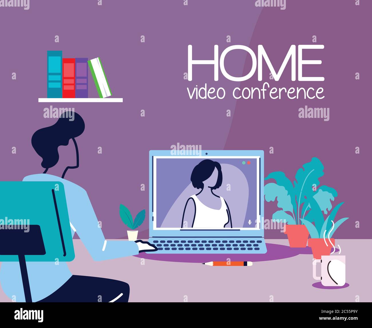 men communicating by video call vector illustration desing Stock Vector ...