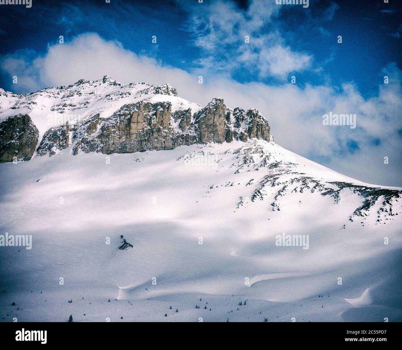 Wolverine Ridge in Winter viewed from Lake Louise, Alberta Canada Stock ...