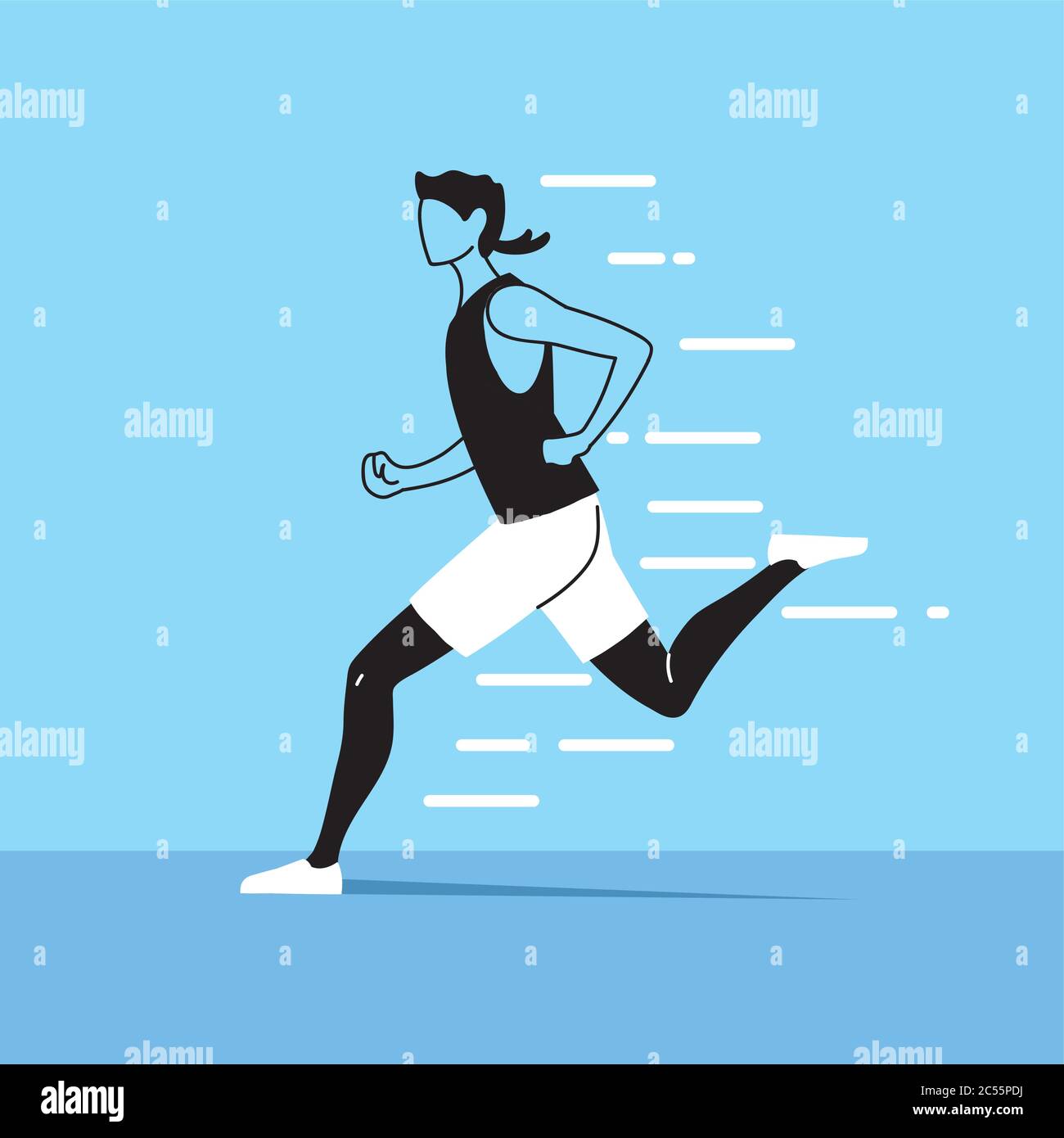 man avatar running design, Marathon athlete training and fitness theme ...