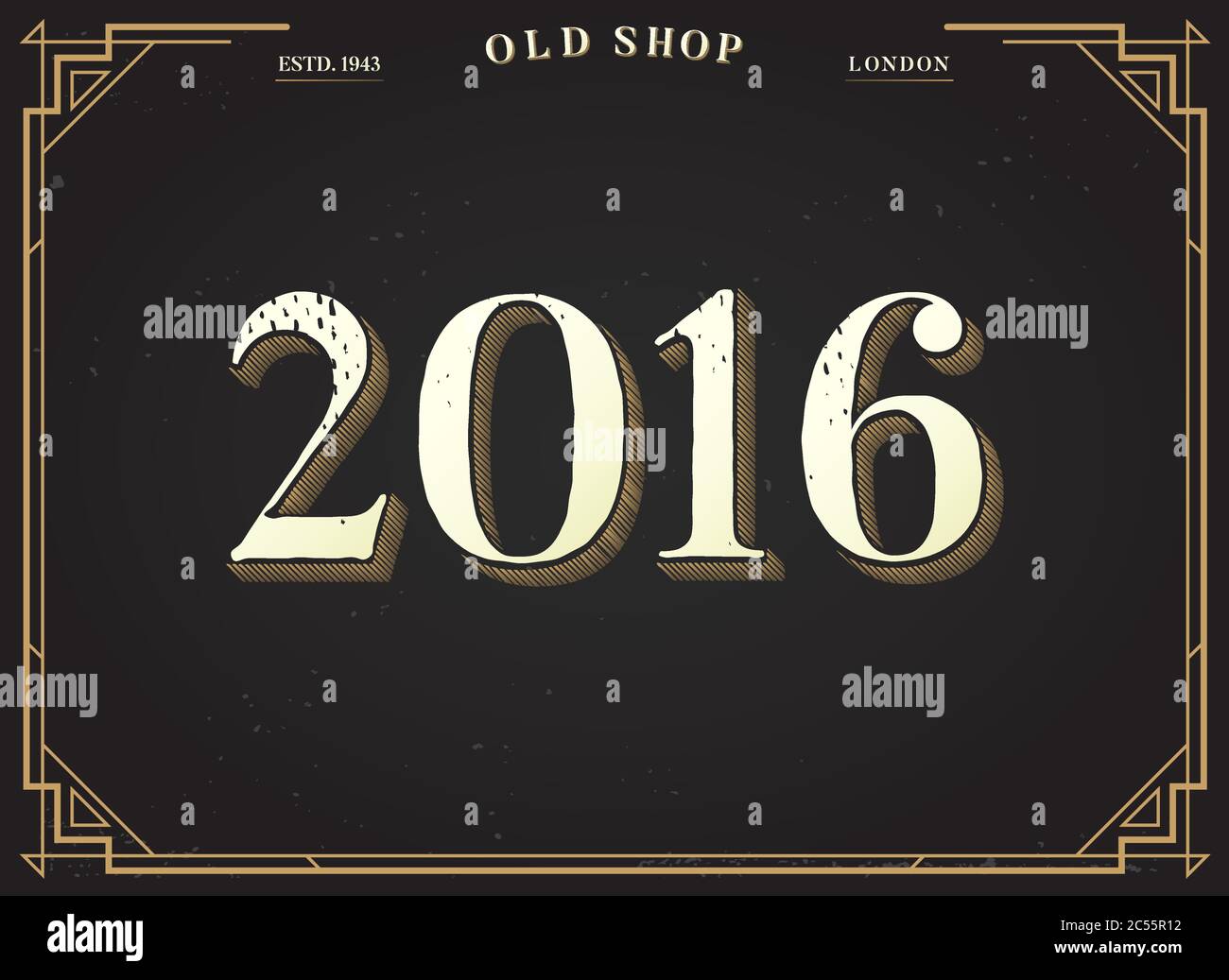 Alphabet Vector Font. Numbers 2016 with Classy Stylish Background Stock ...