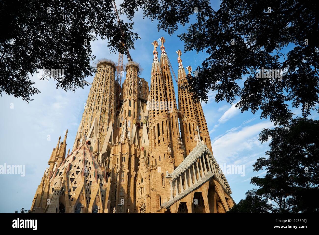 The Sagrada Familia by Antoni Gaudi in Barcelona. When completed a huge ...