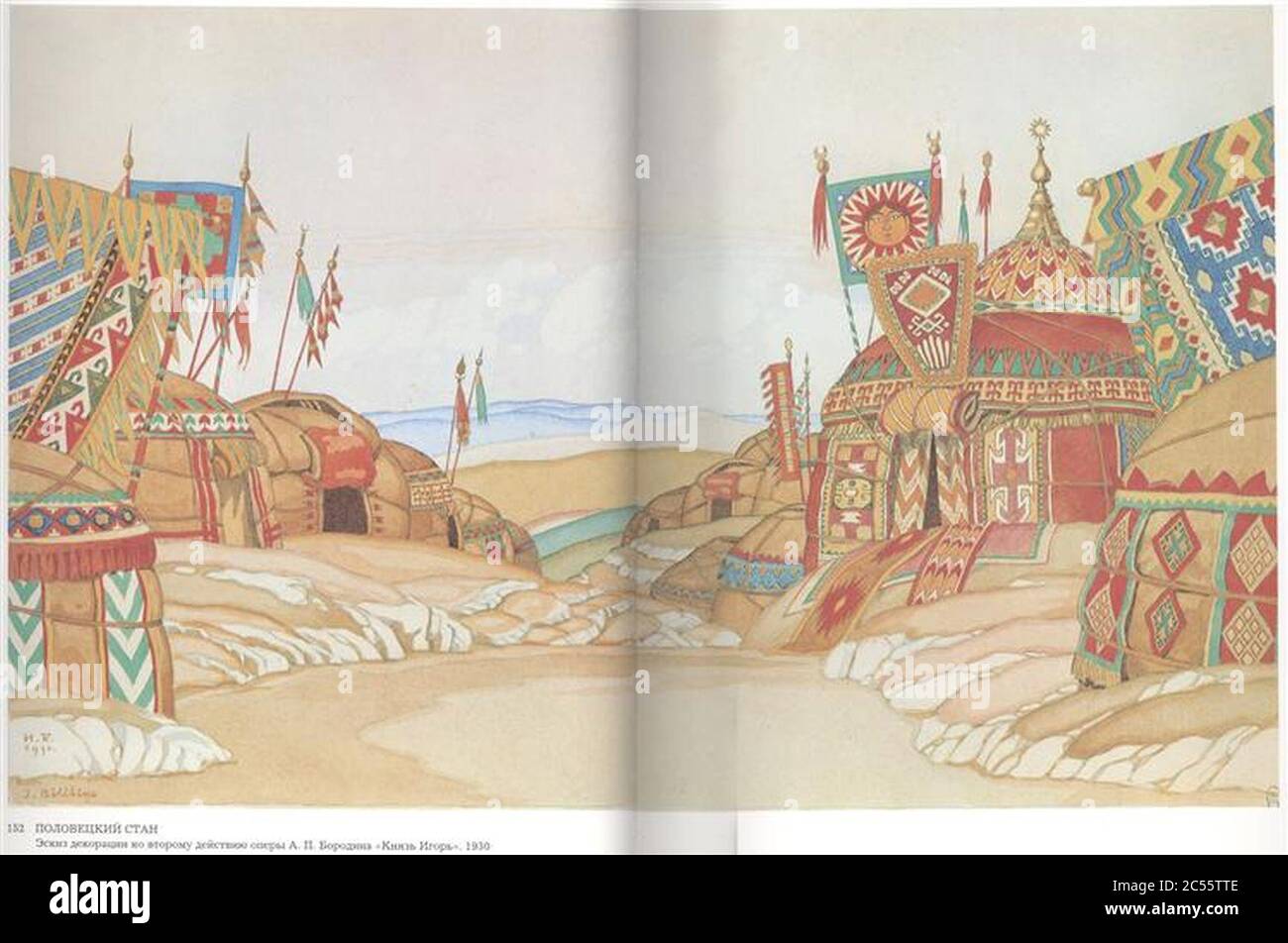 Ivan Bilibin - sketch-for-the-opera-prince-igor-by-alexander-borodin ...