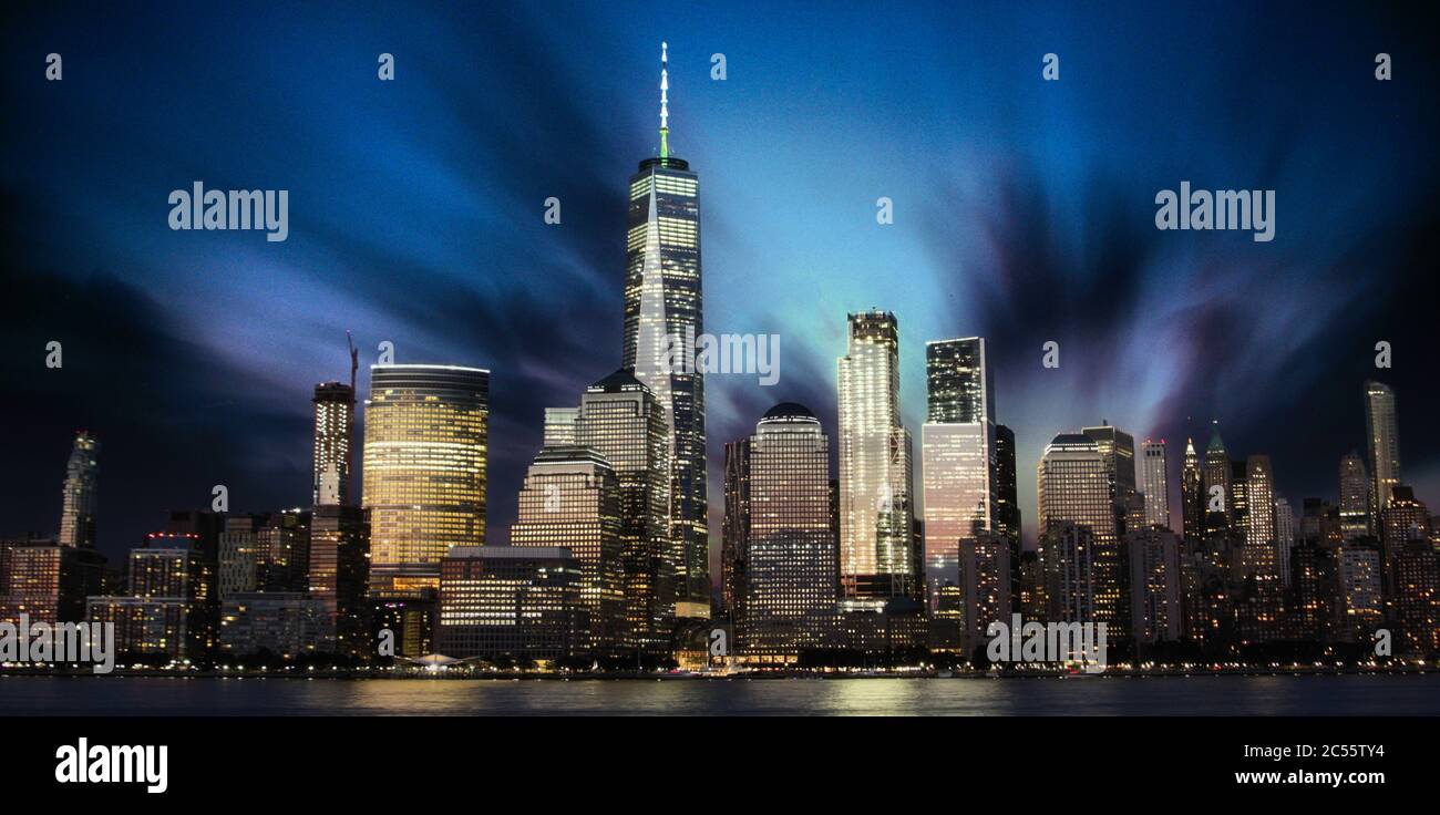 The City of New York featuring the skyline Manhattan. The city scape at ...