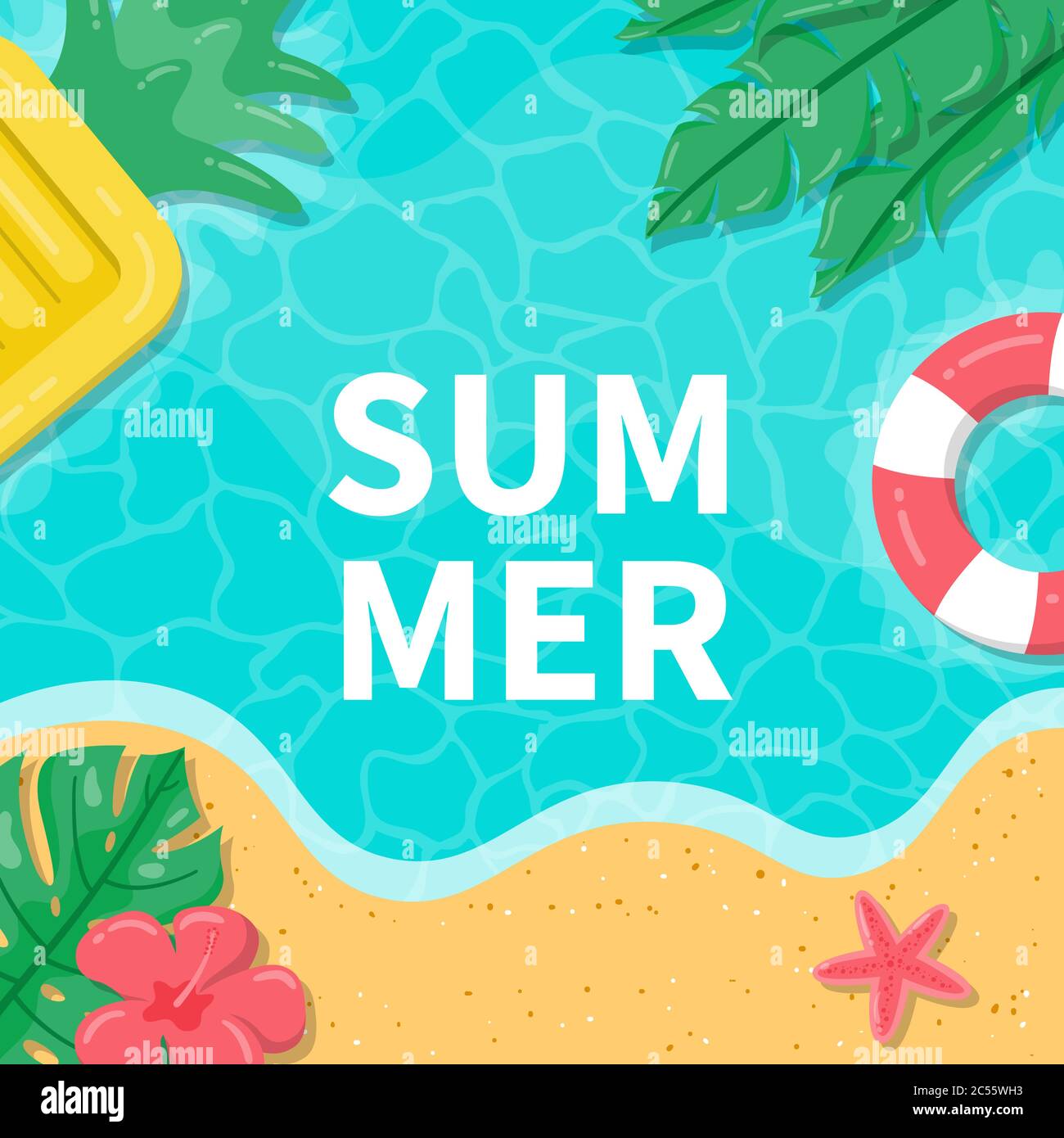 Tropical floating plant Stock Vector Images - Alamy