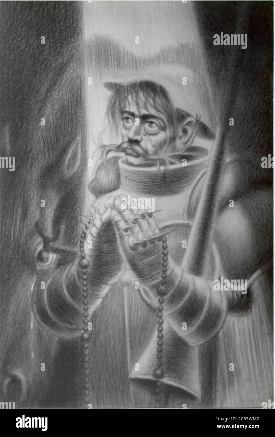 Ivan Cankar caricature by Smrekar (4 Stock Photo - Alamy