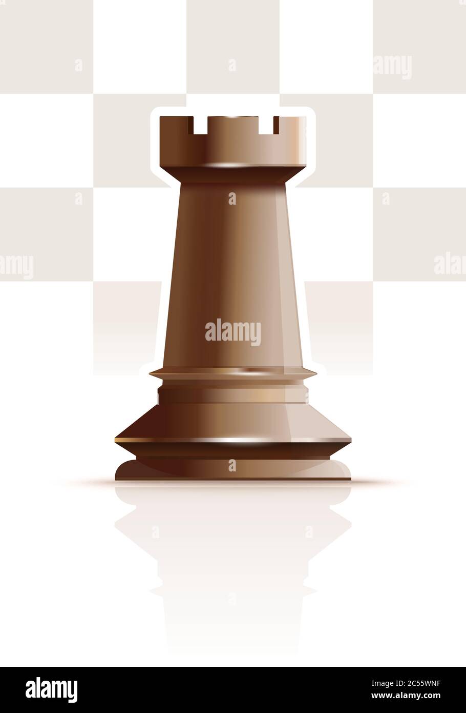 Ivory rook chess piece Stock Vector Images - Alamy