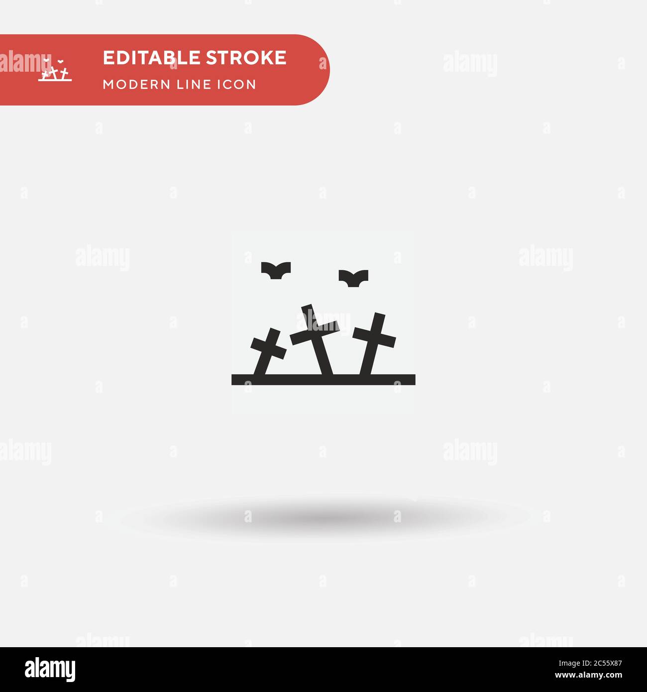 Cross Simple vector icon. Illustration symbol design template for web ...