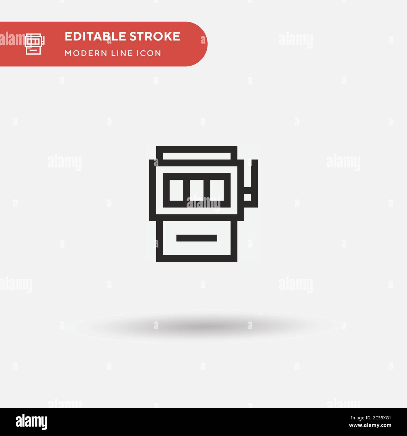 Jackpot Machine Simple vector icon. Illustration symbol design template ...