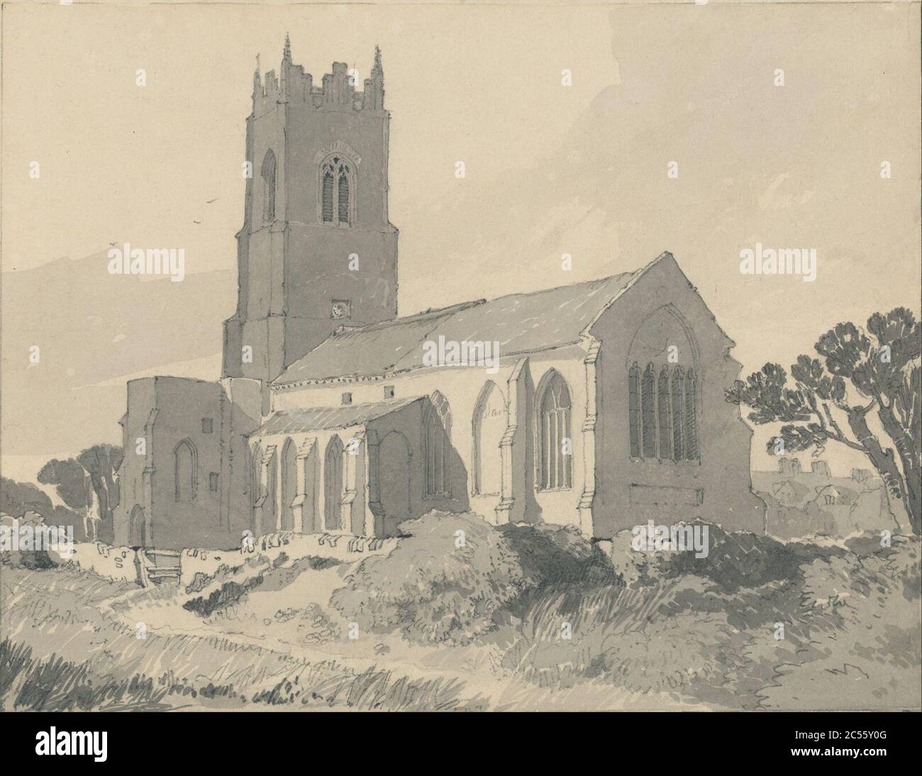 John Sell Cotman - Ingham Church, Norfolk Stock Photo - Alamy