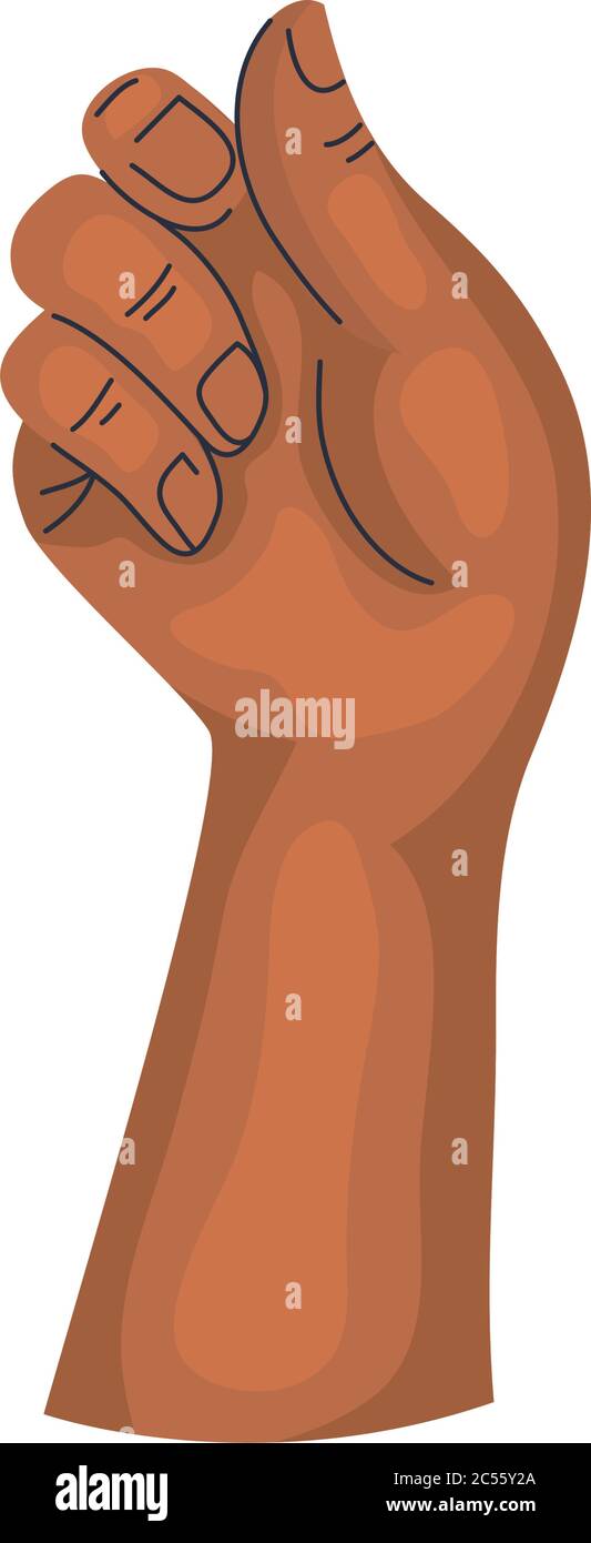 hand human fist on white background Stock Vector Image & Art - Alamy