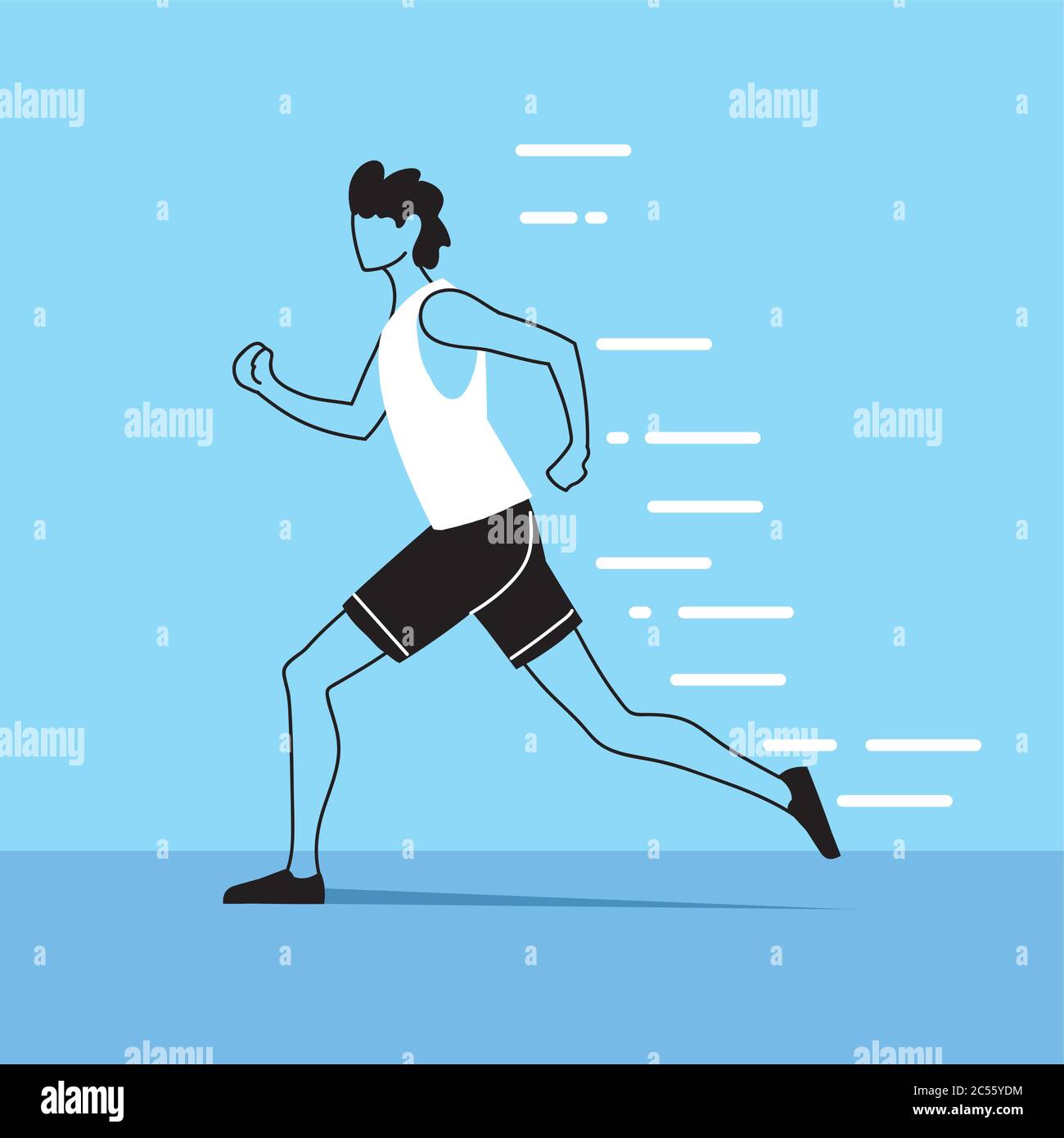 man avatar running design, Marathon athlete training and fitness theme ...