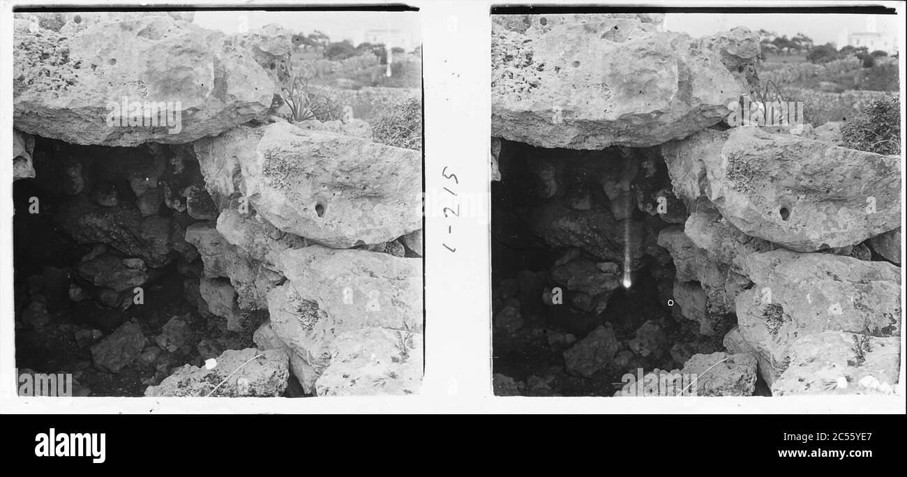 Interior d'un talaiot a prop del port a Ciutadella Stock Photo - Alamy