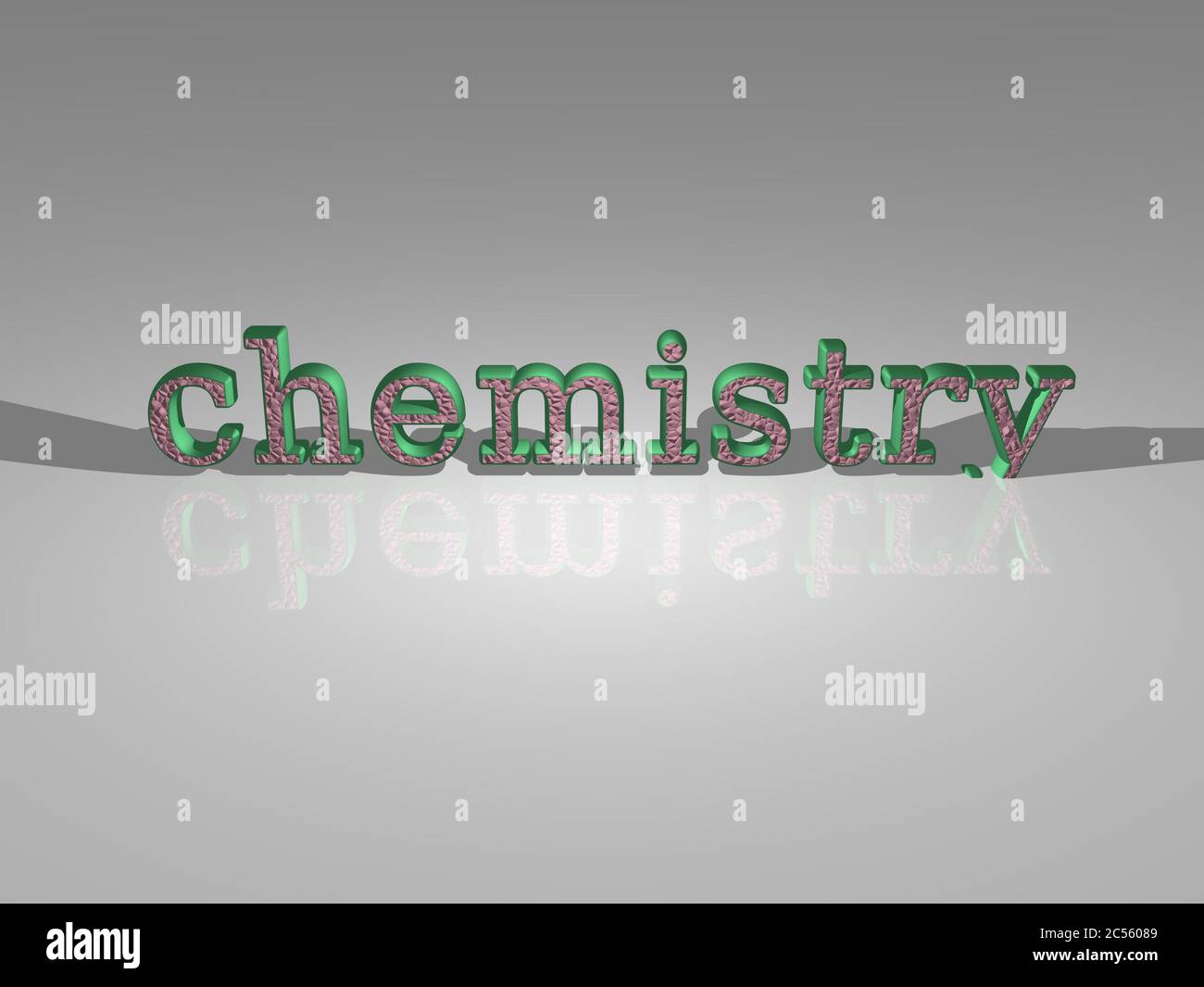 chemistry in 3D illustration with light perspective and shadow, and ...