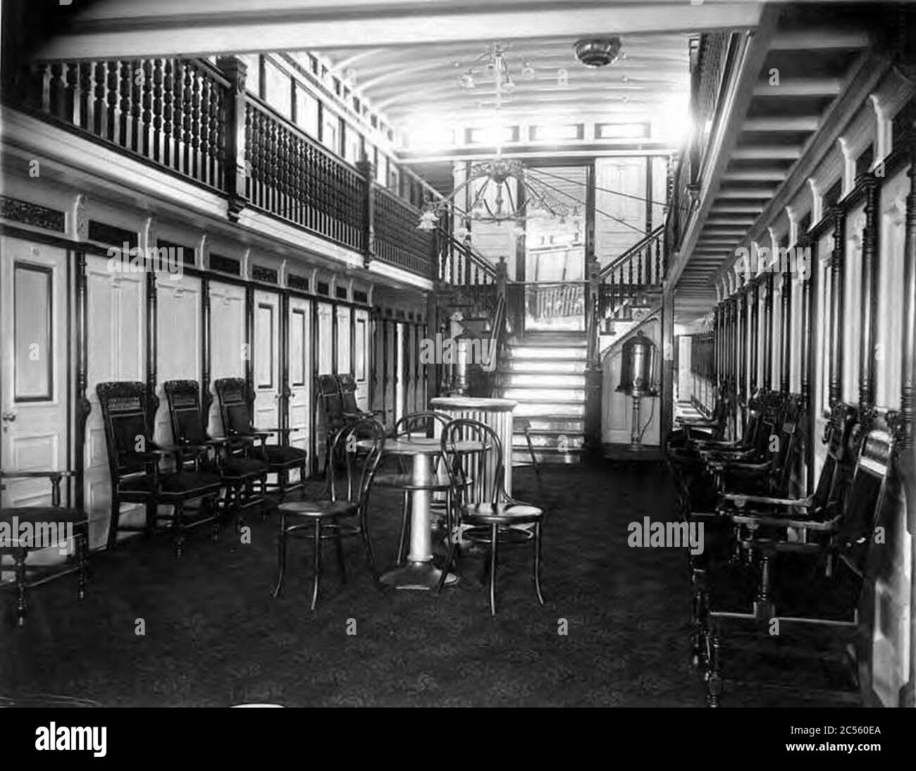 Interior of unidentified ship Washington ca 1900 (HESTER 442 Stock ...