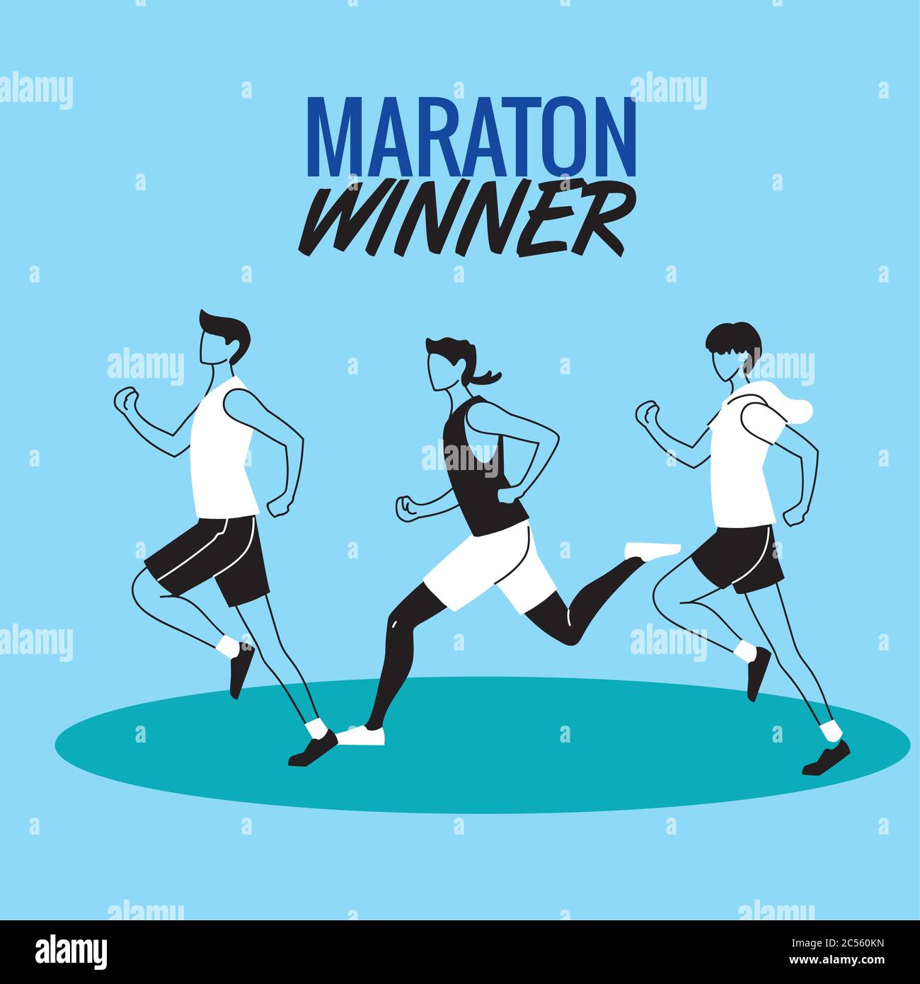 men avatars running vector design design, Marathon athlete training and ...