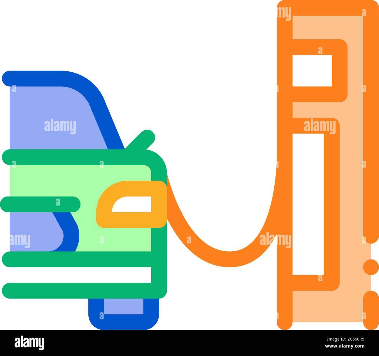 refueling car icon vector outline illustration Stock Vector Image & Art ...