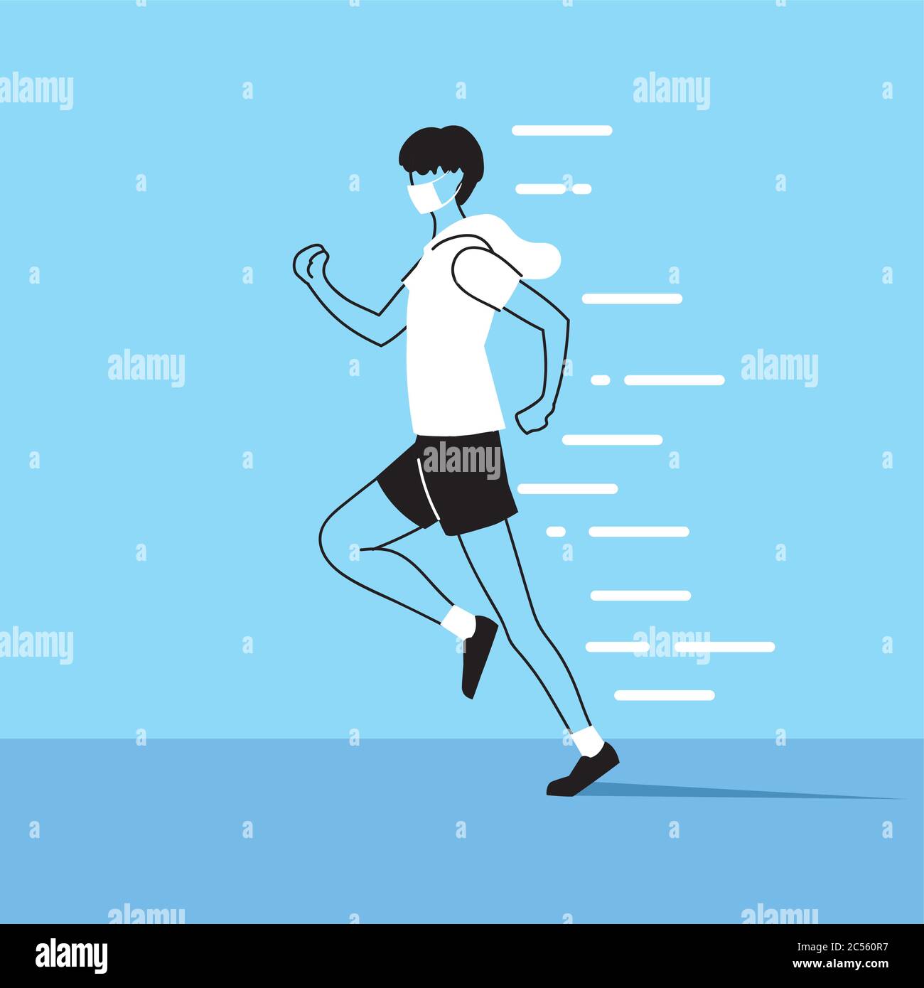 man avatar running design, Marathon athlete training and fitness theme ...