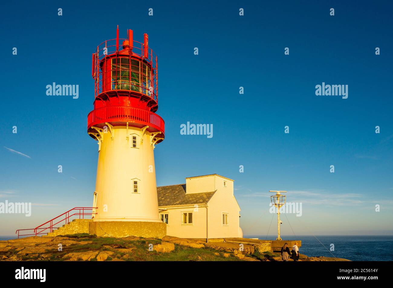 One of Norway´s most famous lighthouses on the most southern part of ...