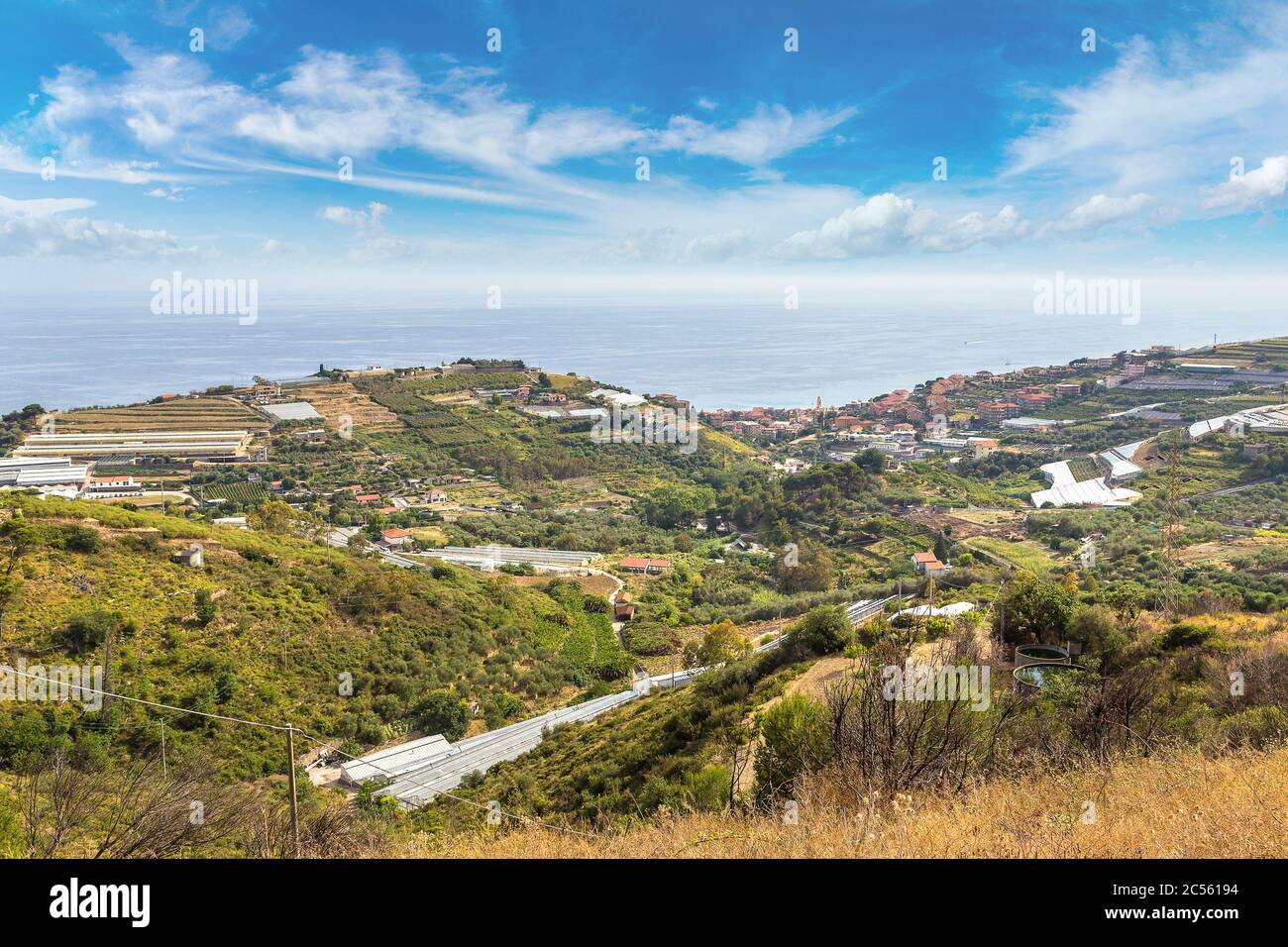 Azure coast in a beautiful summer day, Italy Stock Photo - Alamy