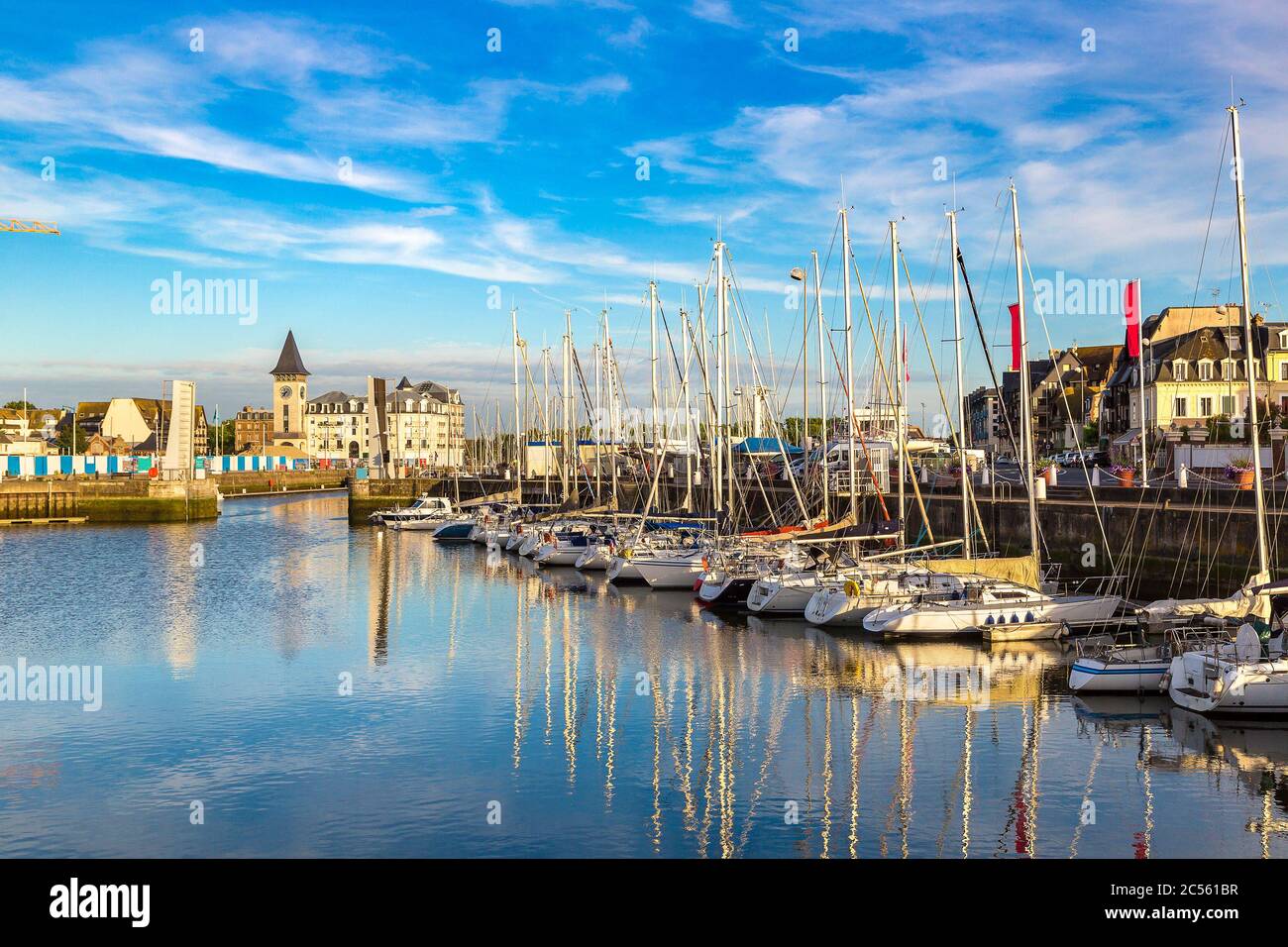Trouville and Touques river in a beautiful summer day, France Stock ...