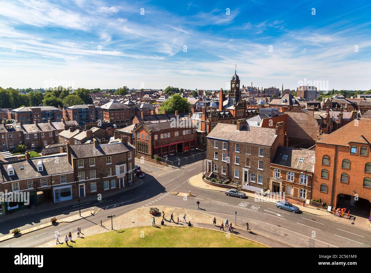 Panoramic aerial view of York in North Yorkshire in a beautiful summer ...
