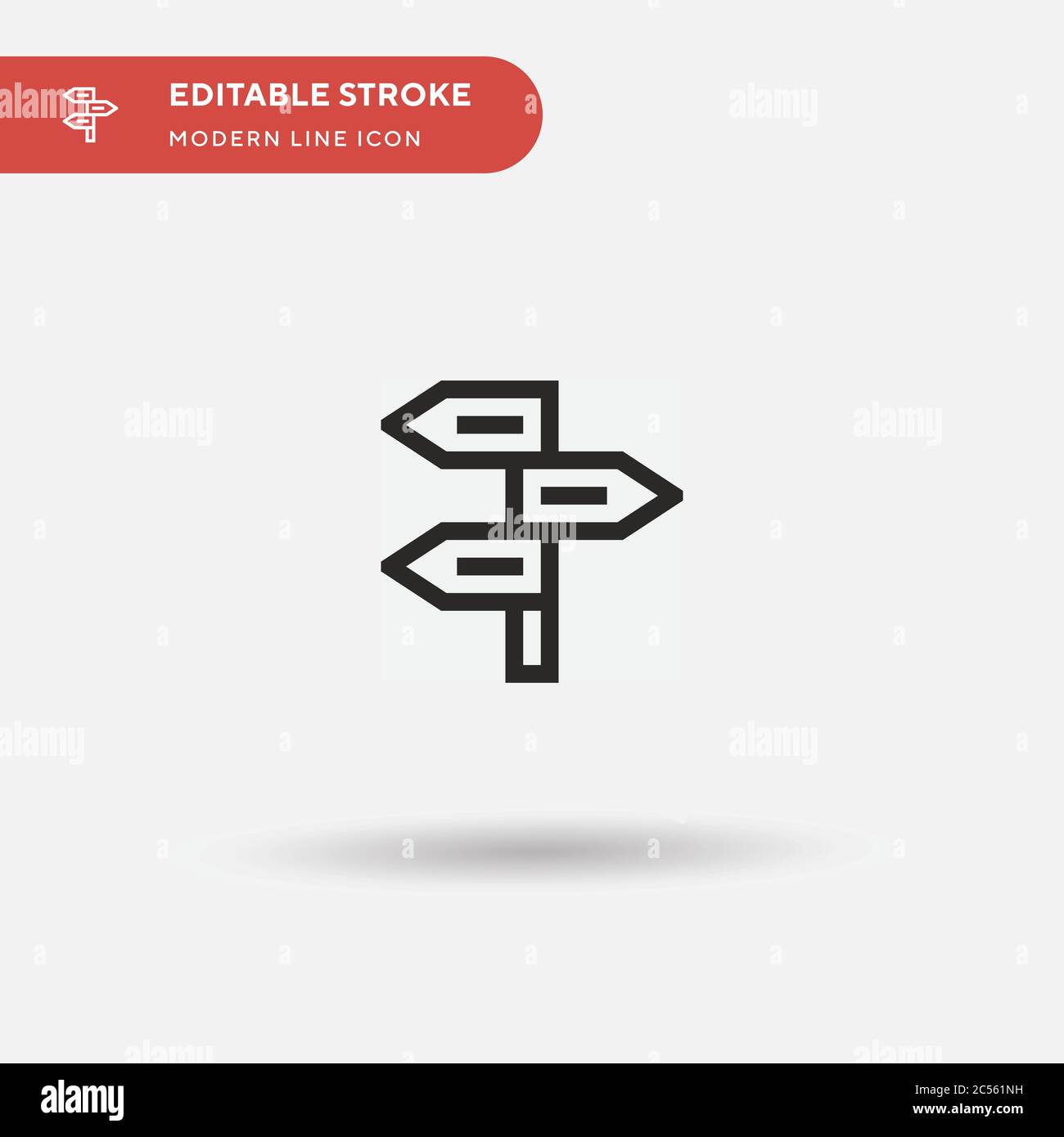 Directions Simple vector icon. Illustration symbol design template for ...