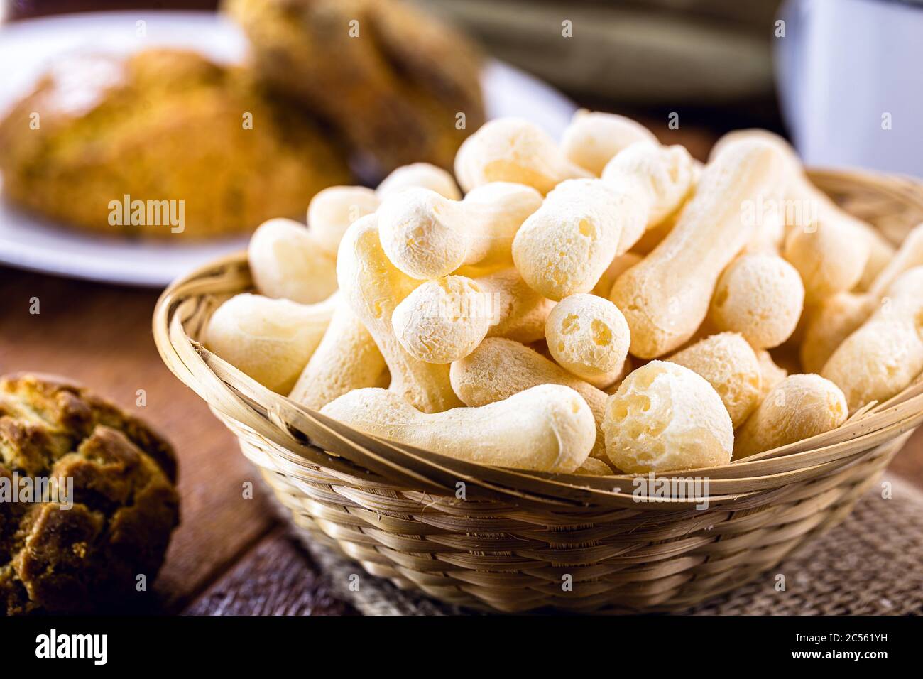 Brazilian starch biscuit, traditional from Brazil, called polvilho ...